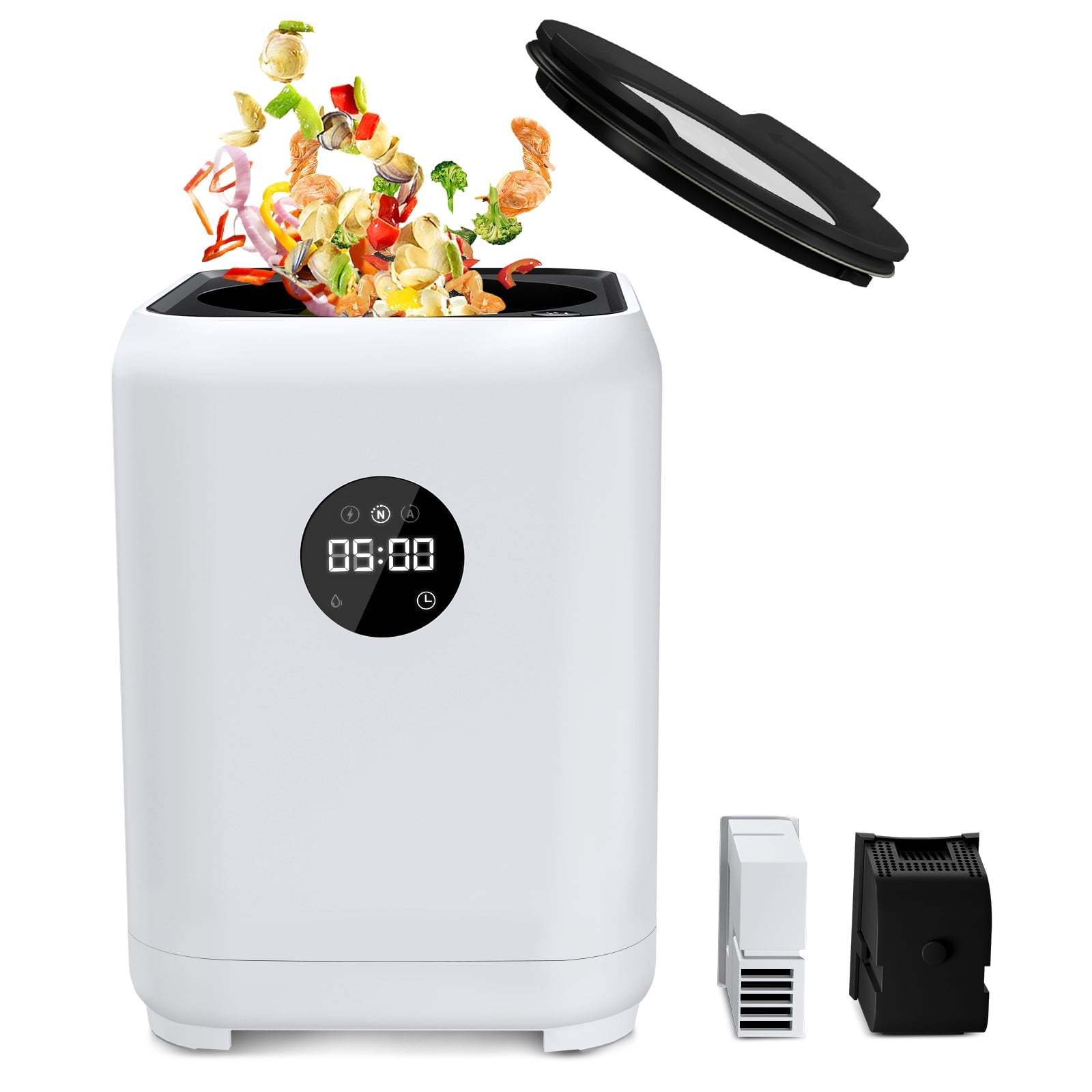 Electric Kitchen Composter, 3L Large Capacity Smart Composter Kitchen ...