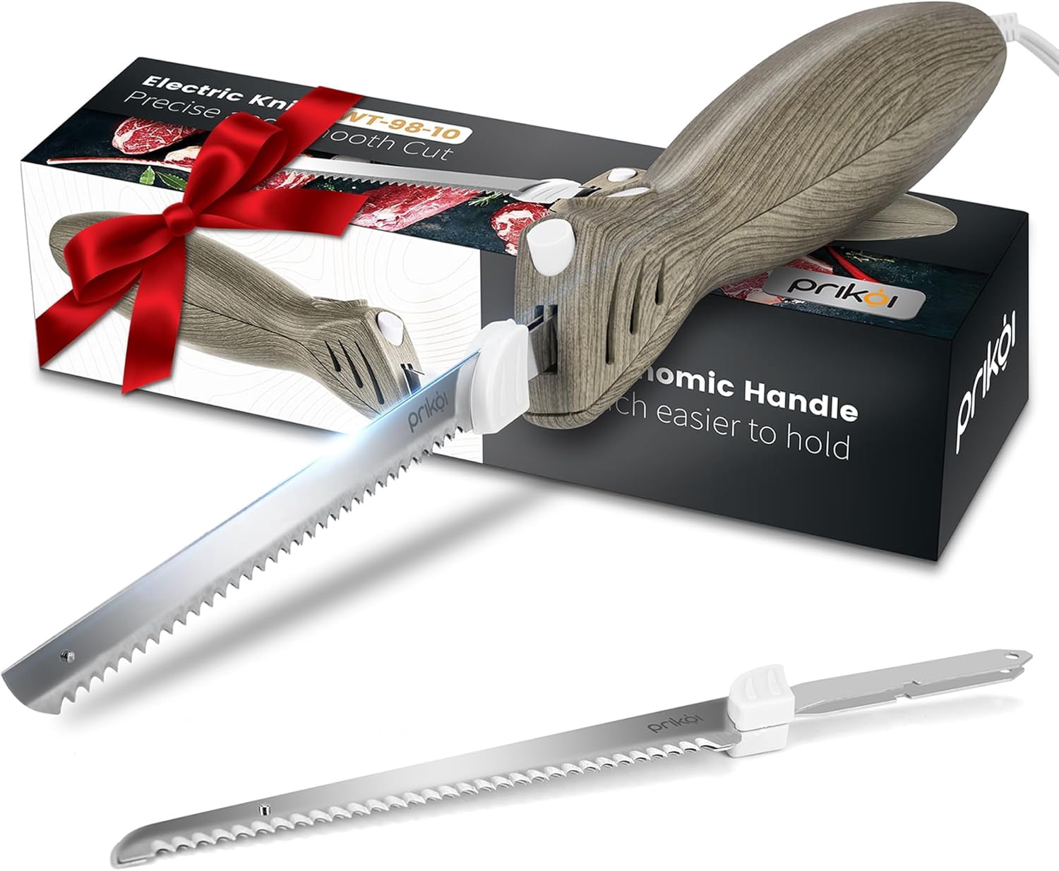 Electric Knife - Easy-Slice Serrated Edge Blades for Carving Meat ...