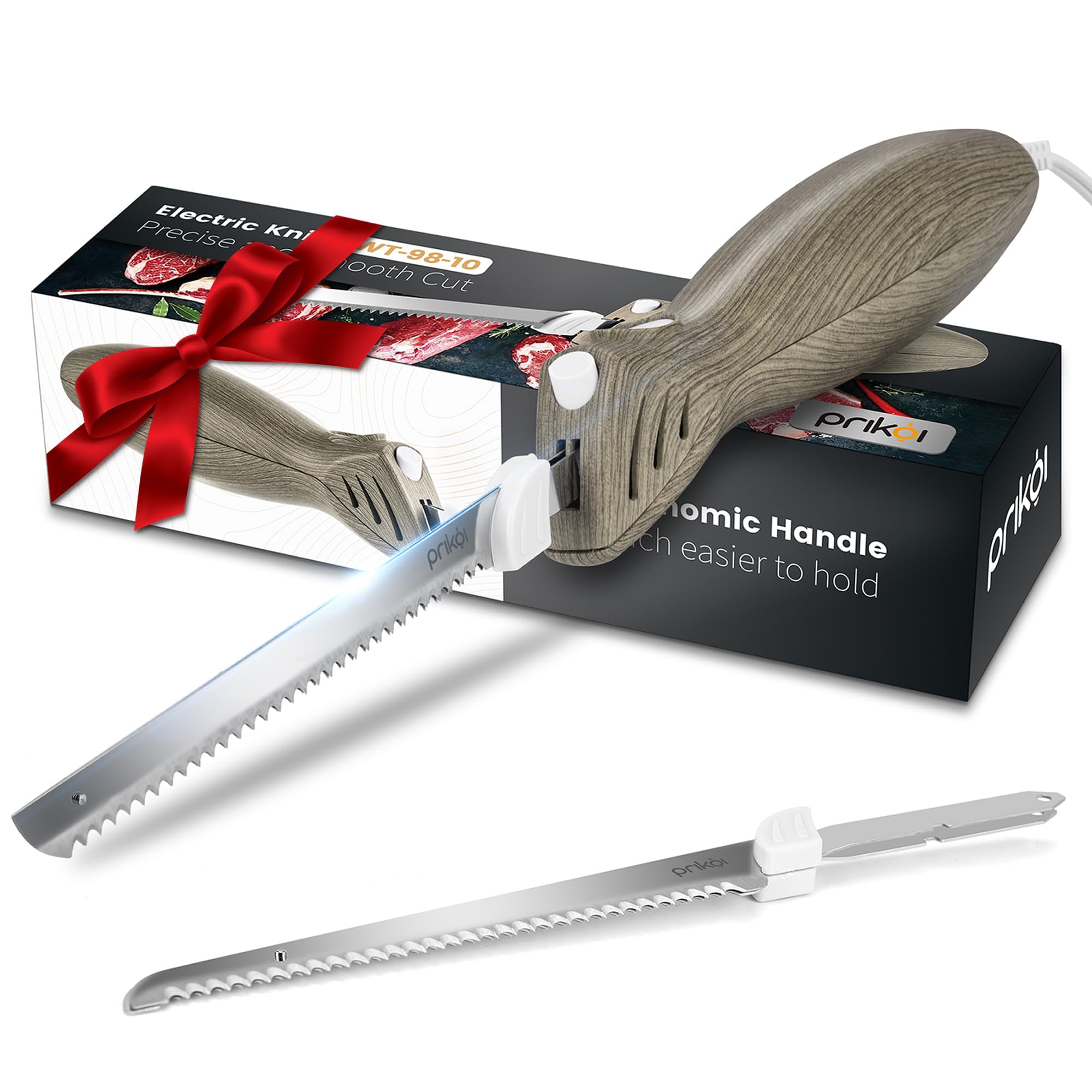 Electric Knife - Easy-Slice Serrated Edge Blades for Carving Meat ...