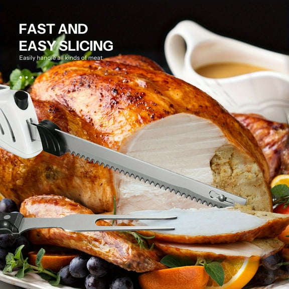 WestJun Home Electric Knife Set for Carving Meats, Poultry, Bread ...