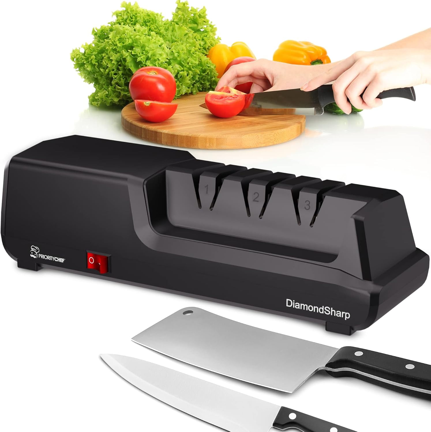 Electric Knife Sharpener for Kitchen Knives with Powerful Motor ...