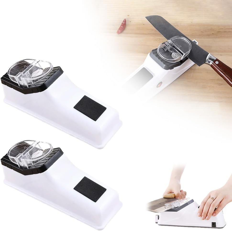 Electric Knife Sharpener, Mini Double Sided Electric Knife Sharpener ...
