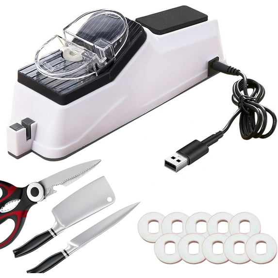Electric Knife Sharpening System (10-Disc Kit) - Double-Sided Edge ...