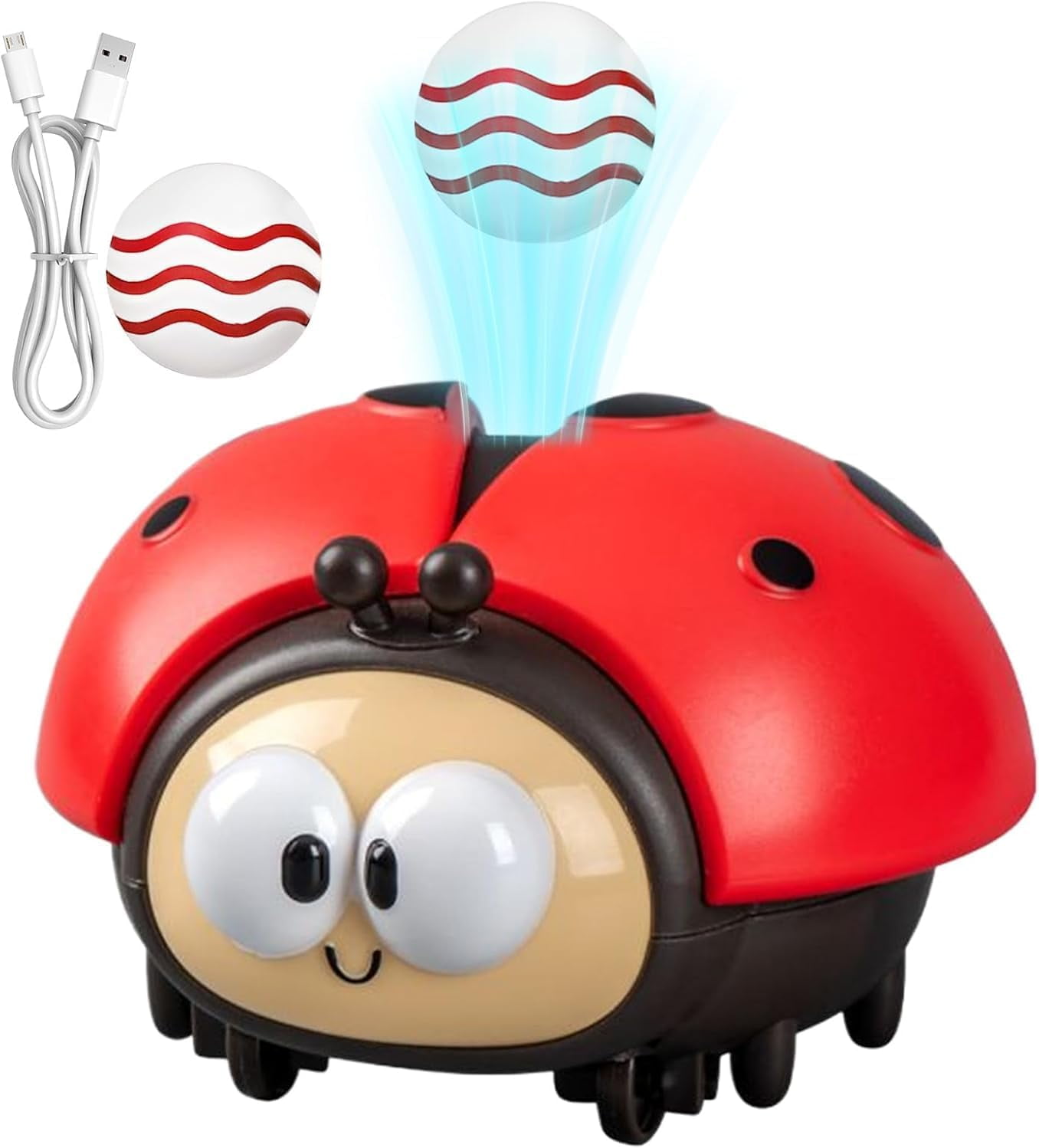 Electric Ladybug Suspended Ball Toy, Rechargeable Sensory Development ...