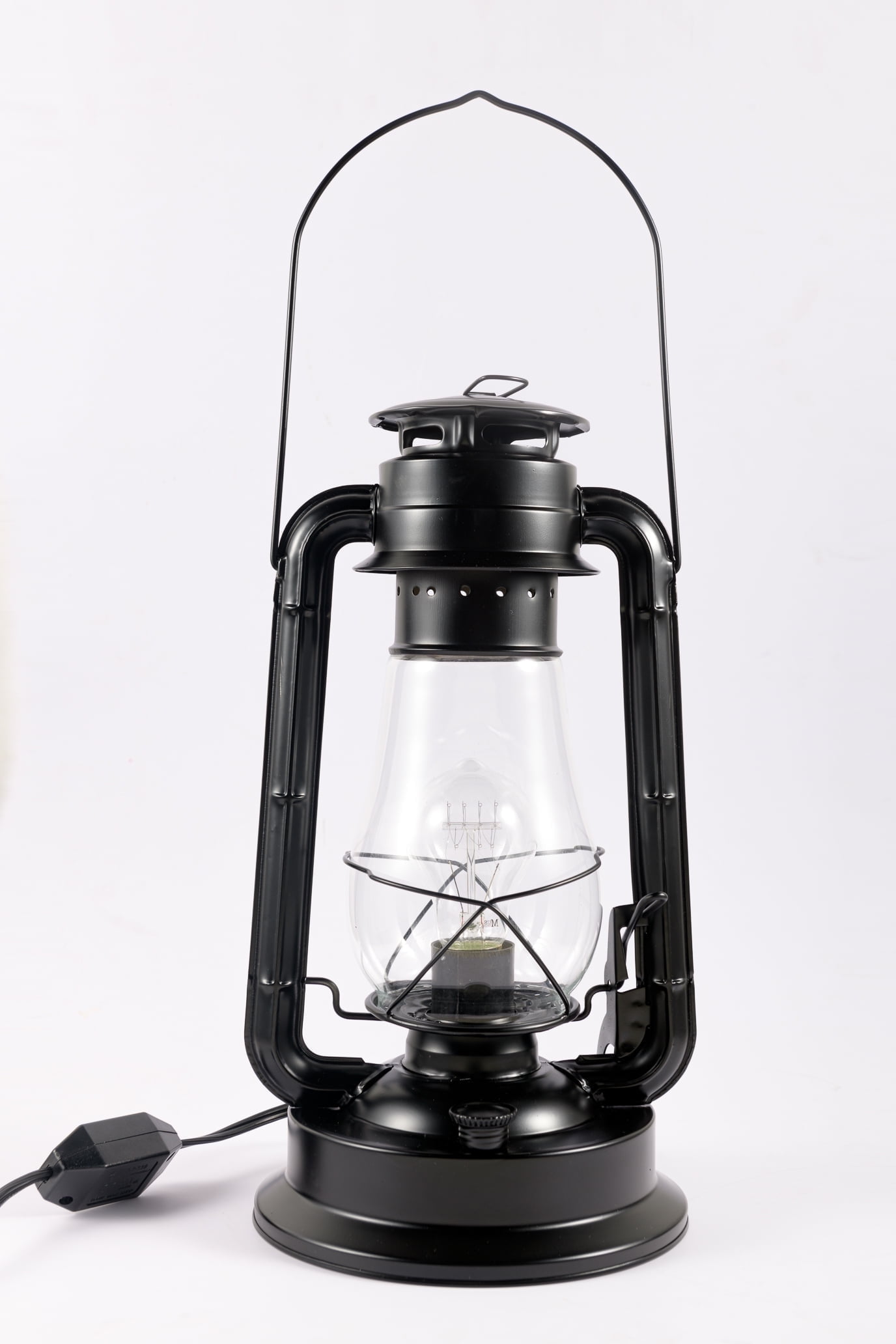 Electric Lantern Table Lamp with Inline dimmer and Edison Style Vintage ...