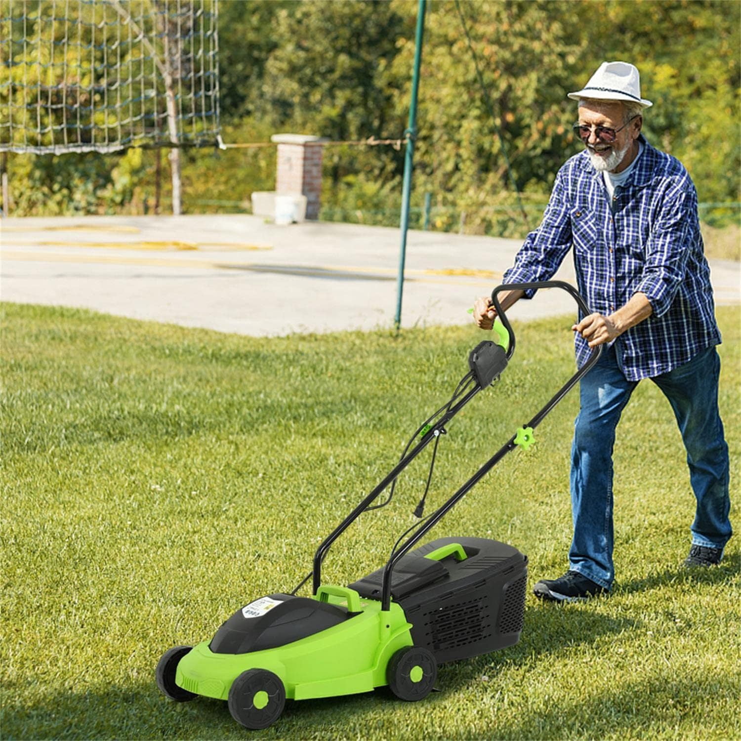 Electric Lawn Mower Grass Cutter Machine, 13-Inch 12 Amp Lawn ...