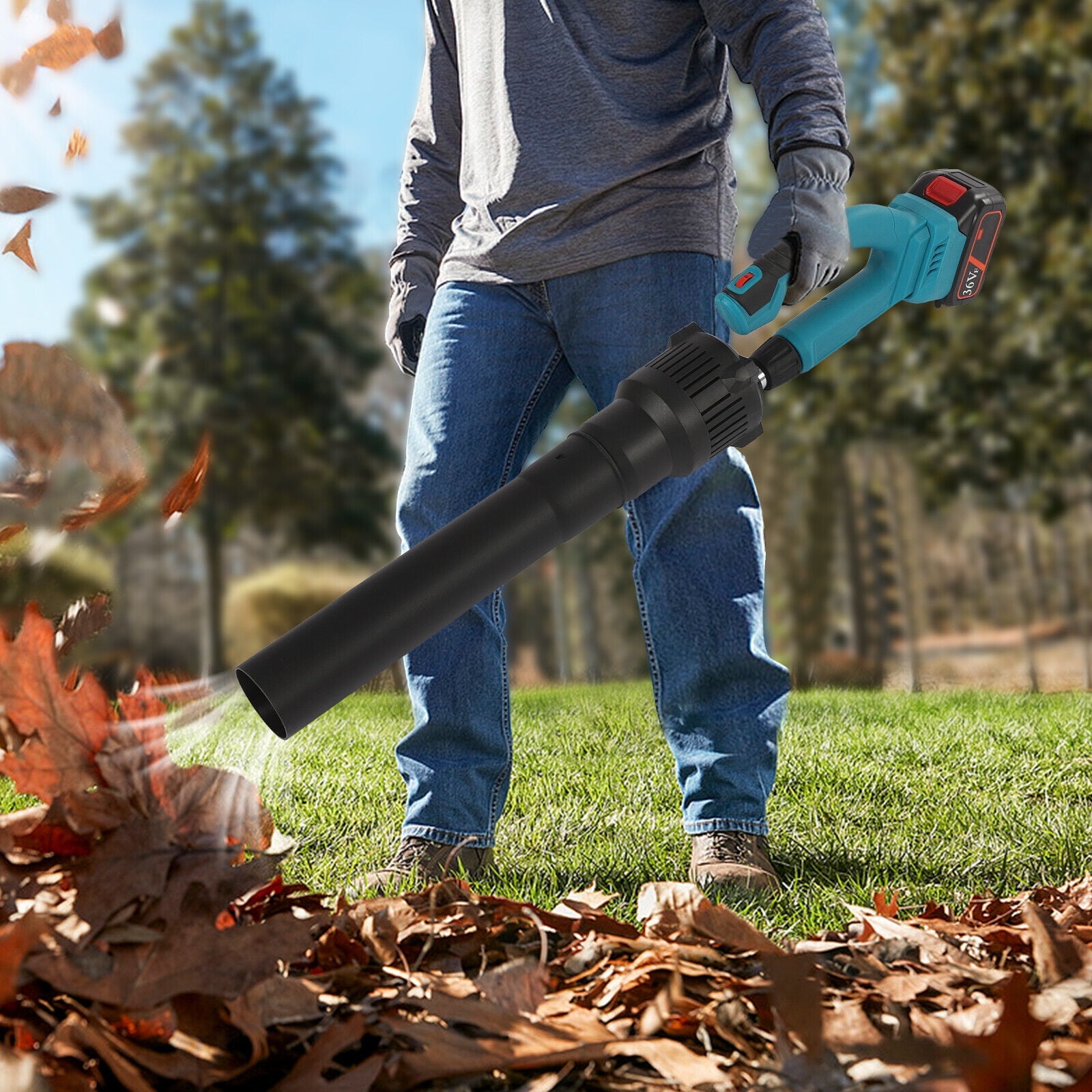 Electric Leaf Blower, 21V Handheld Cordless Leaf Blower with Battery ...