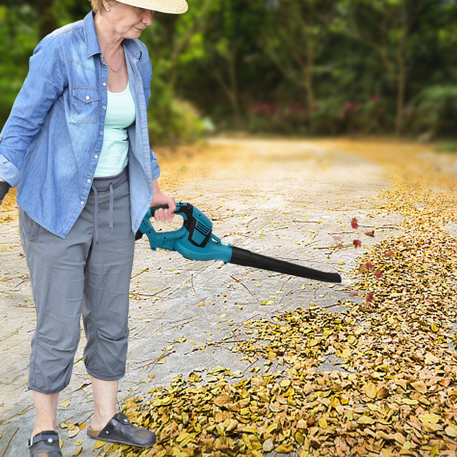 Electric Leaf Blower Handheld Battery-Operated Snow Blower for Blowing ...
