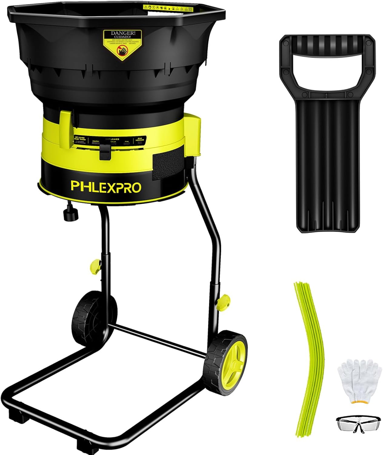 Electric Leaf Mulcher, 15Amp 1000W High Power Bladeless Leaf Shredder ...