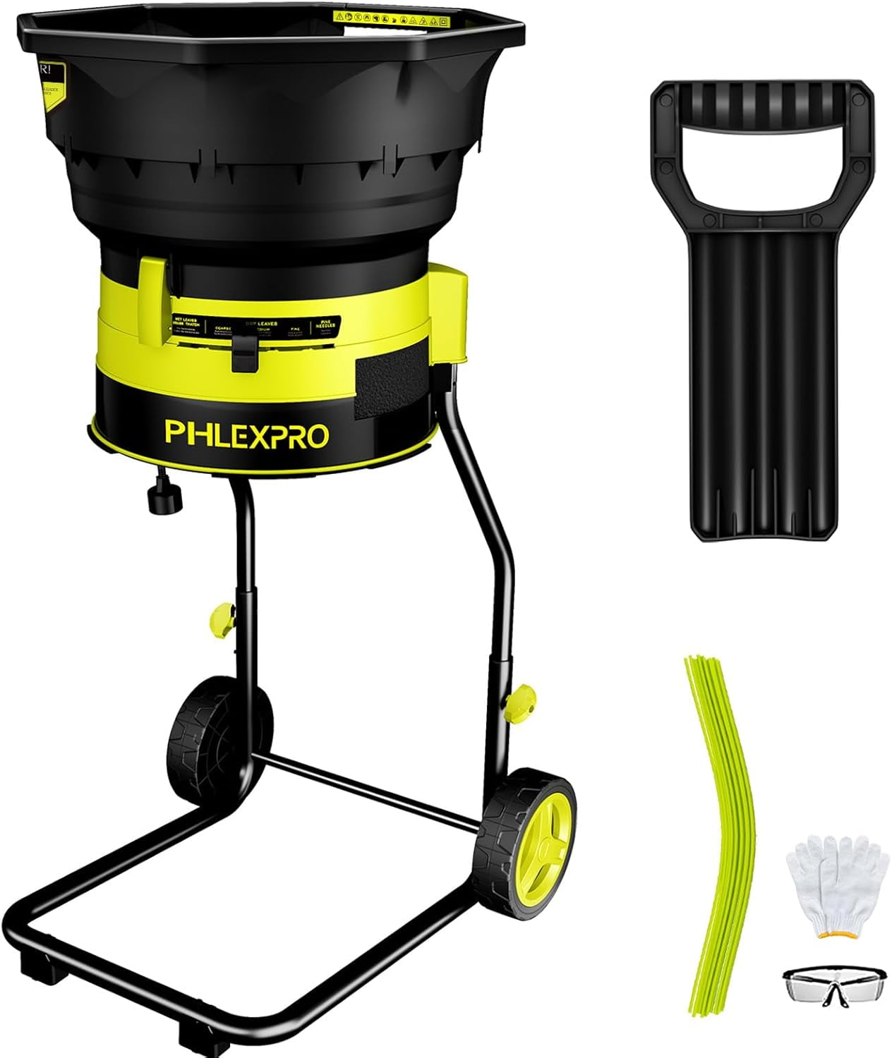 Electric Leaf Mulcher, 15Amp 1000W High Power Bladeless Leaf Shredder ...