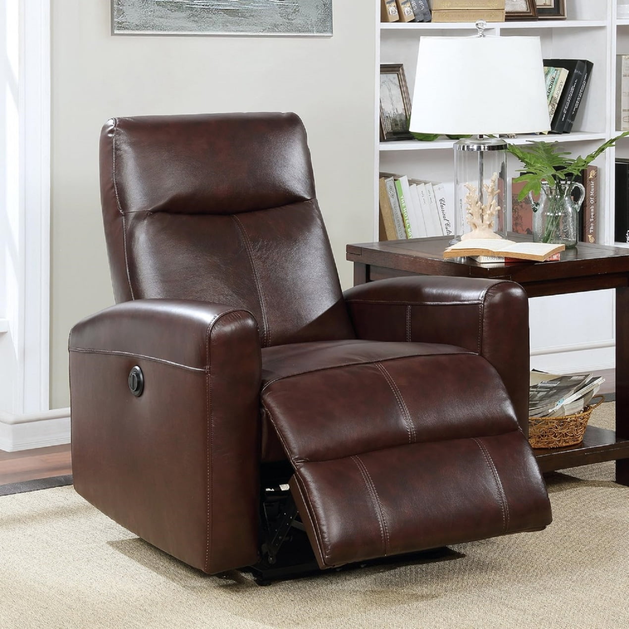 Electric Leather Recliner Chair, Modern Rocking Chairs with Gentle ...