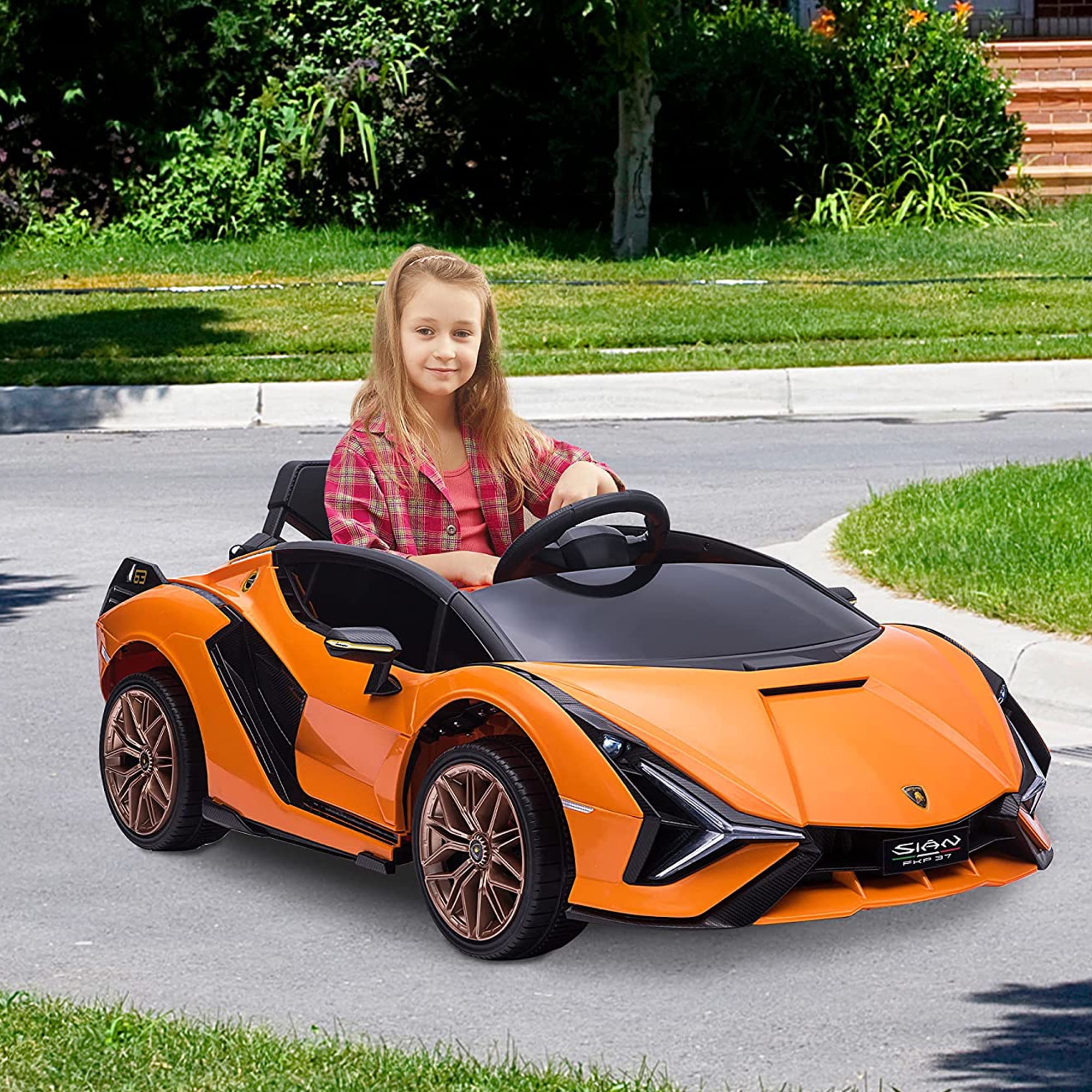 Electric Licensed Lamborghini Ride on Car for Kids, 12V Electric Toy ...