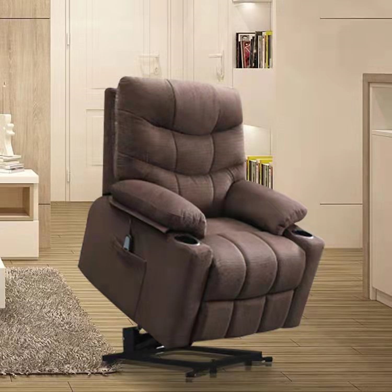 Electric Lift Recliner, Modern Power Lift Chair with Padded Arms and ...