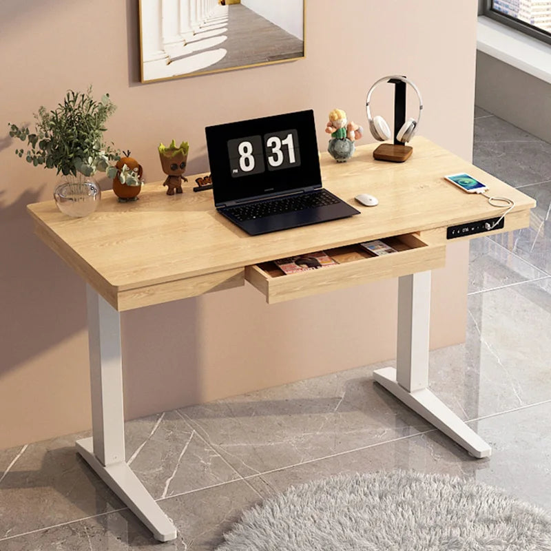 Electric Lifting Table Intelligent Sound With Drawer Office Computer ...