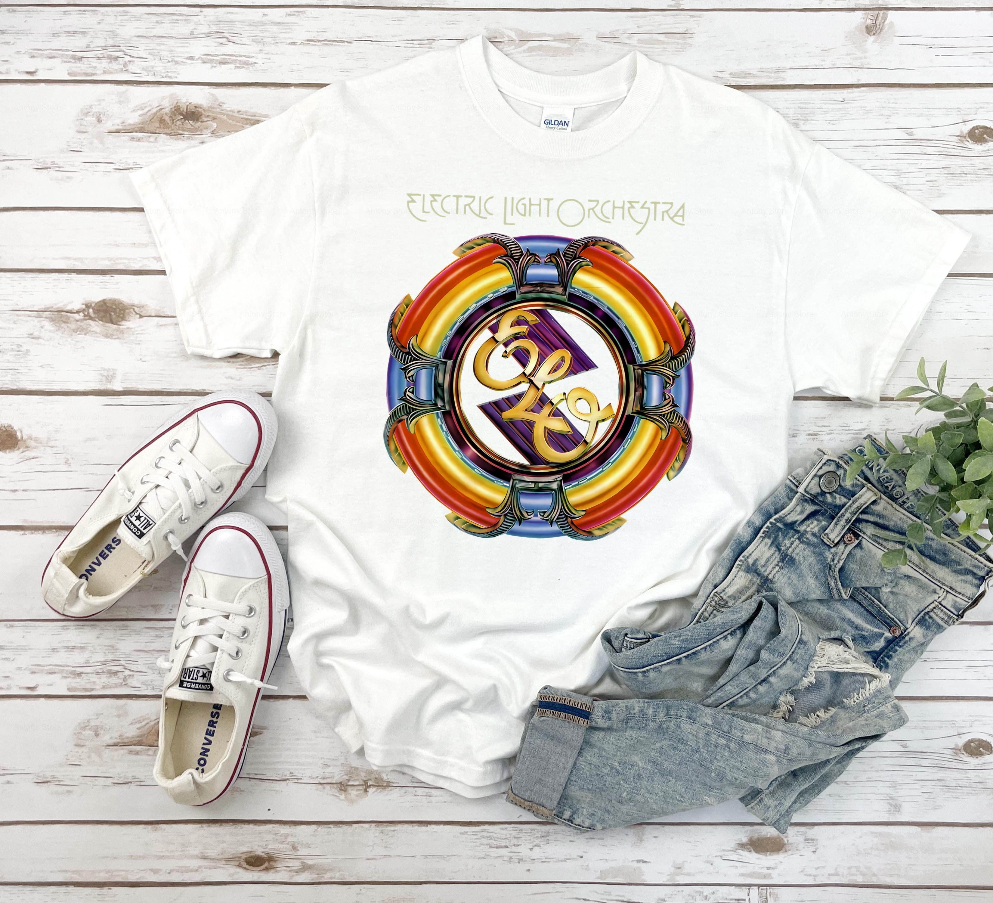Electric Light Orchestra ELO Rock Band Black Cotton T-Shirt unisex up ...