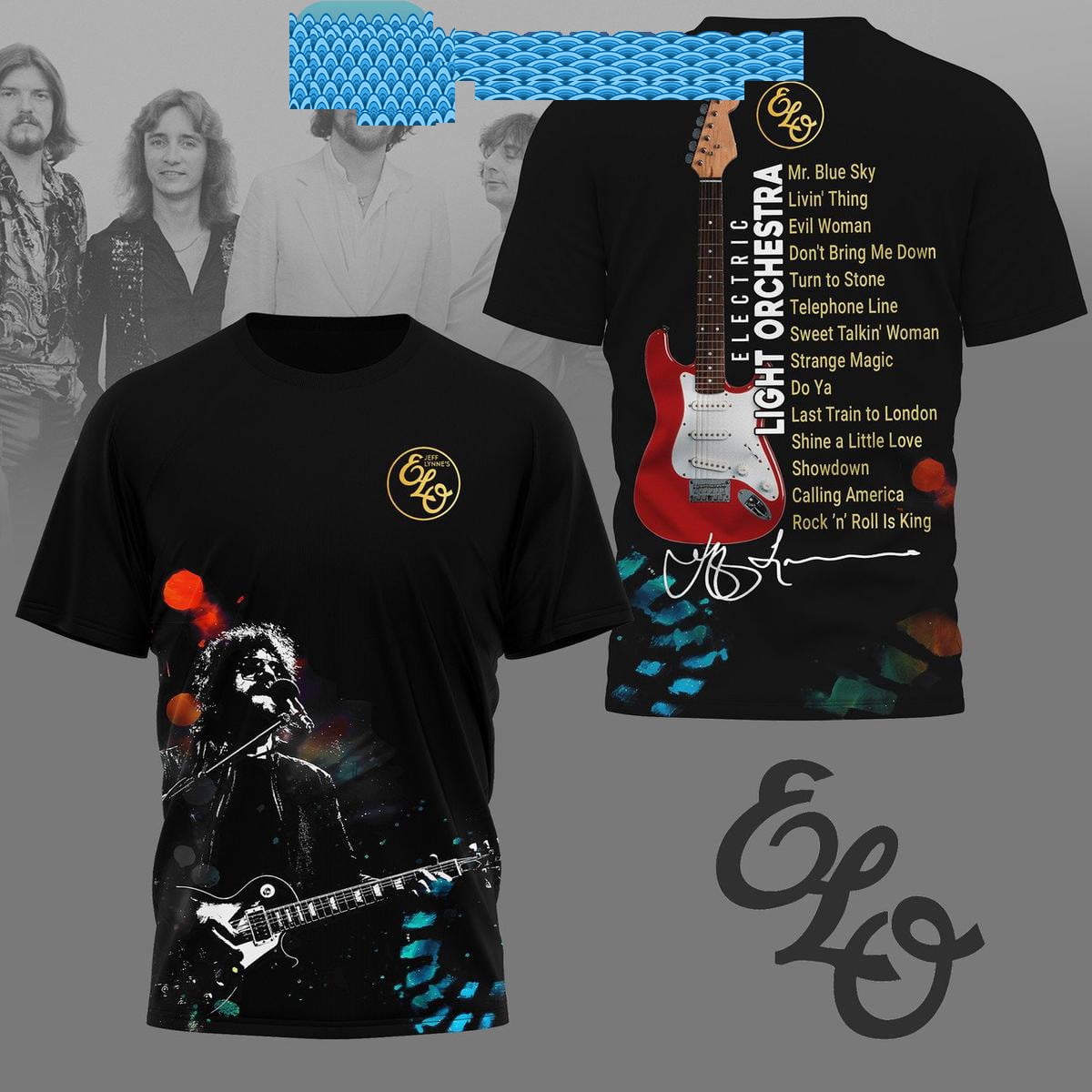 Electric Light Orchestra Mr. Blue Sky LivinThing Hoodie T-Shirt ...