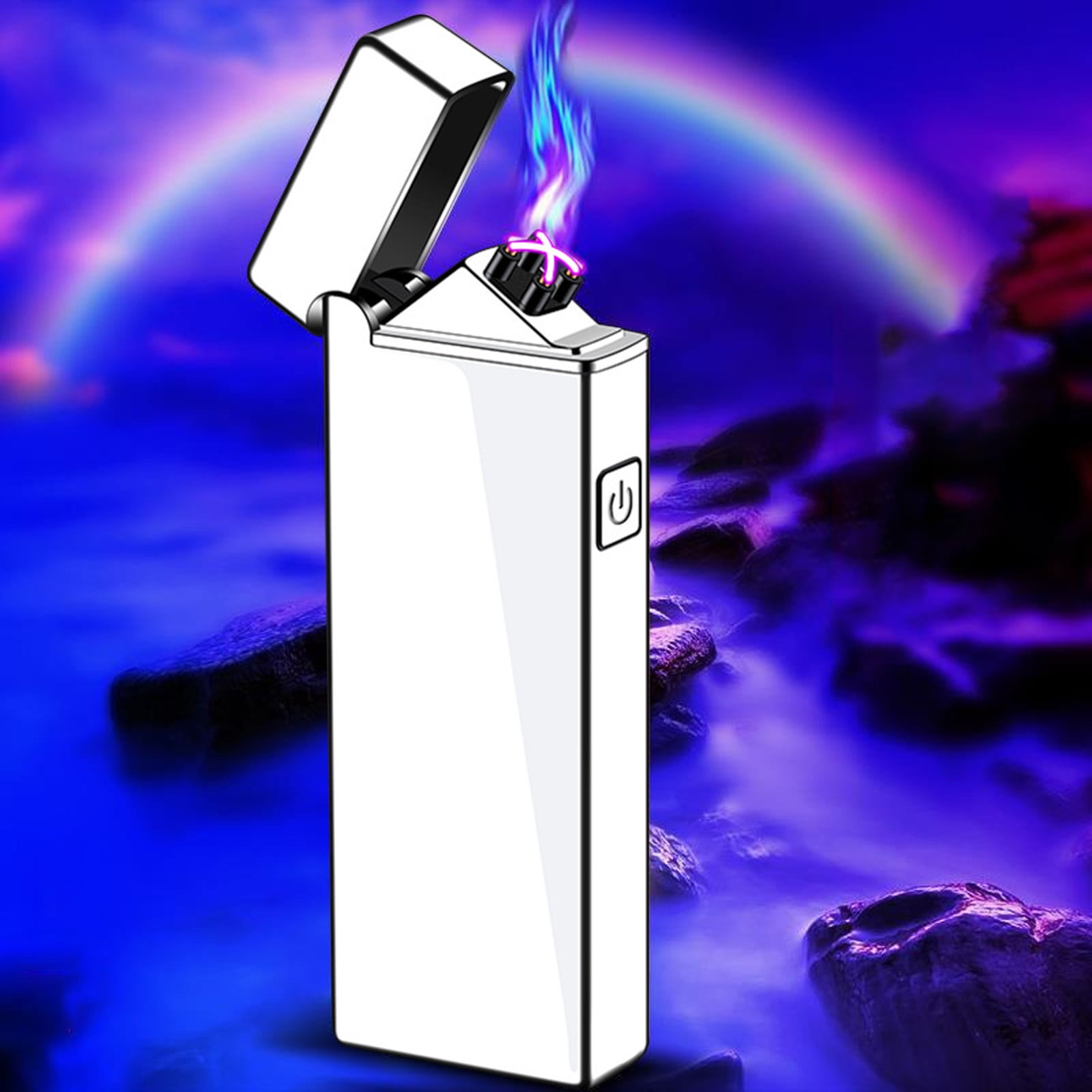 Electric Lighter Rechargeable USB Lighter 1 Pack Flameless Windproof ...