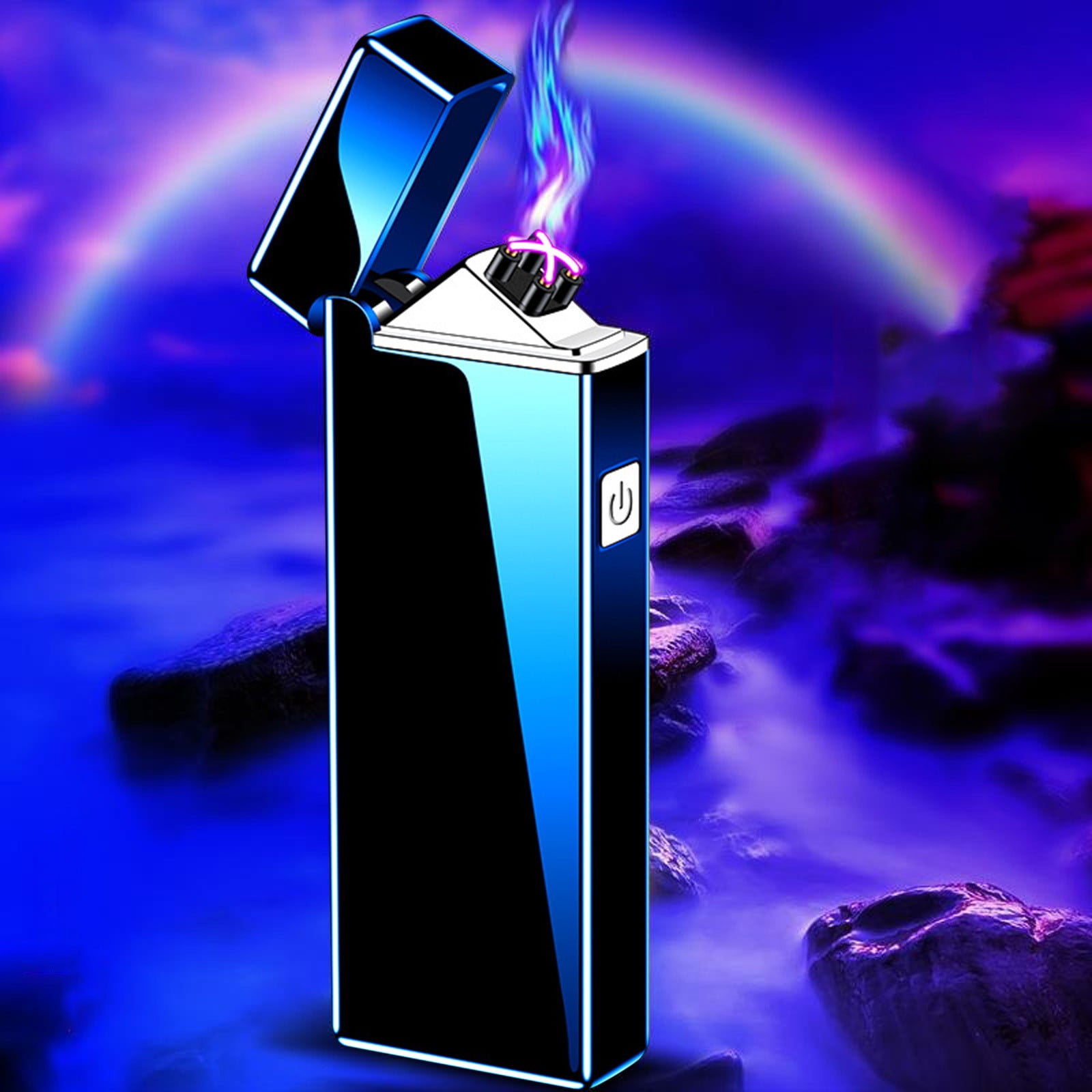 Electric Lighter, Waterproof Electric Lighter Windproof Dual Arc USB ...