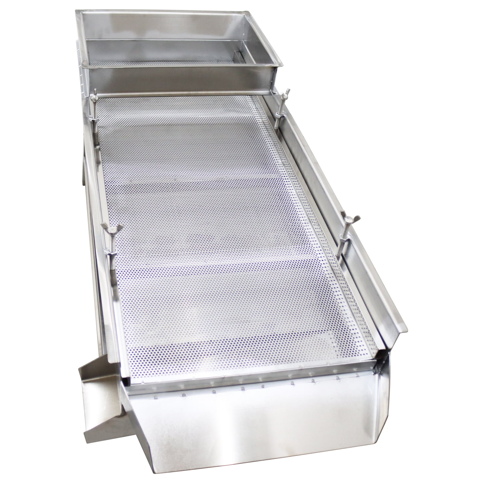 Electric Linear Sifter Machine Stainless Steel Vibrating Screen 1 Layer ...