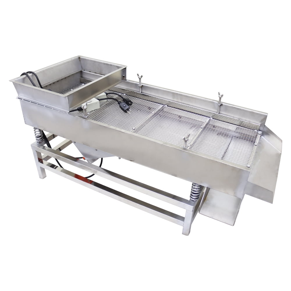 Electric Linear Sifter Machine Stainless Steel Vibrating Screen 1 Layer ...