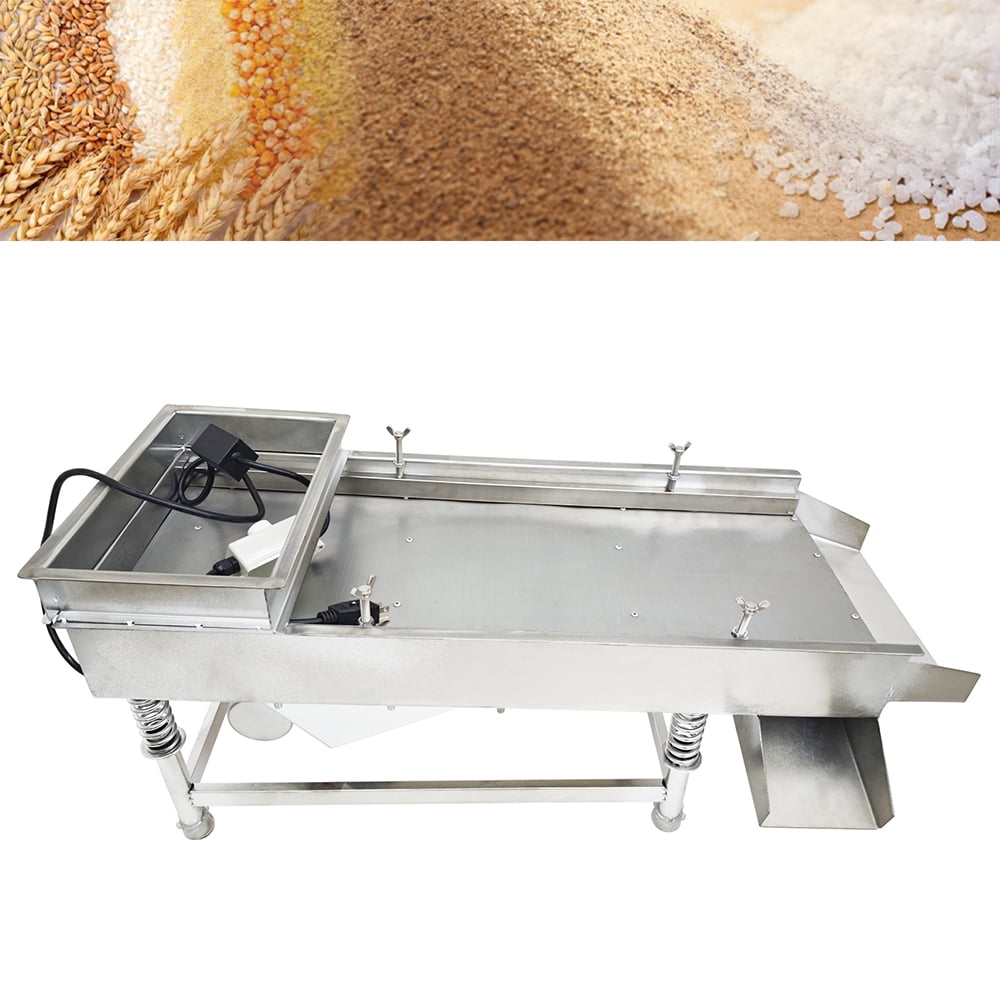 Electric Linear Vibrating Screen Sifter Straight Sieve Shaker Stainless ...
