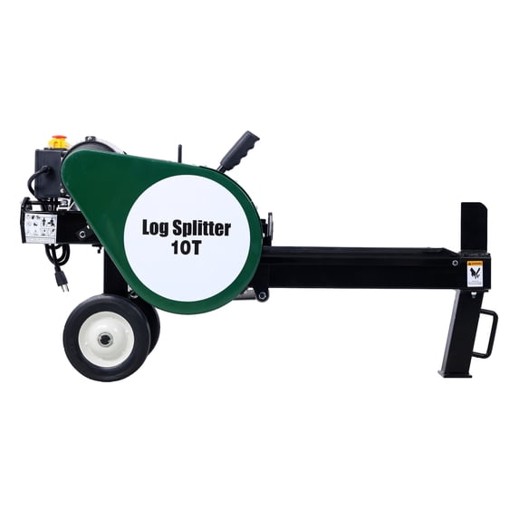 Electric Log Splitter, 10 Ton Double Flywheel Wood Splitter - 2HP, 16A ...