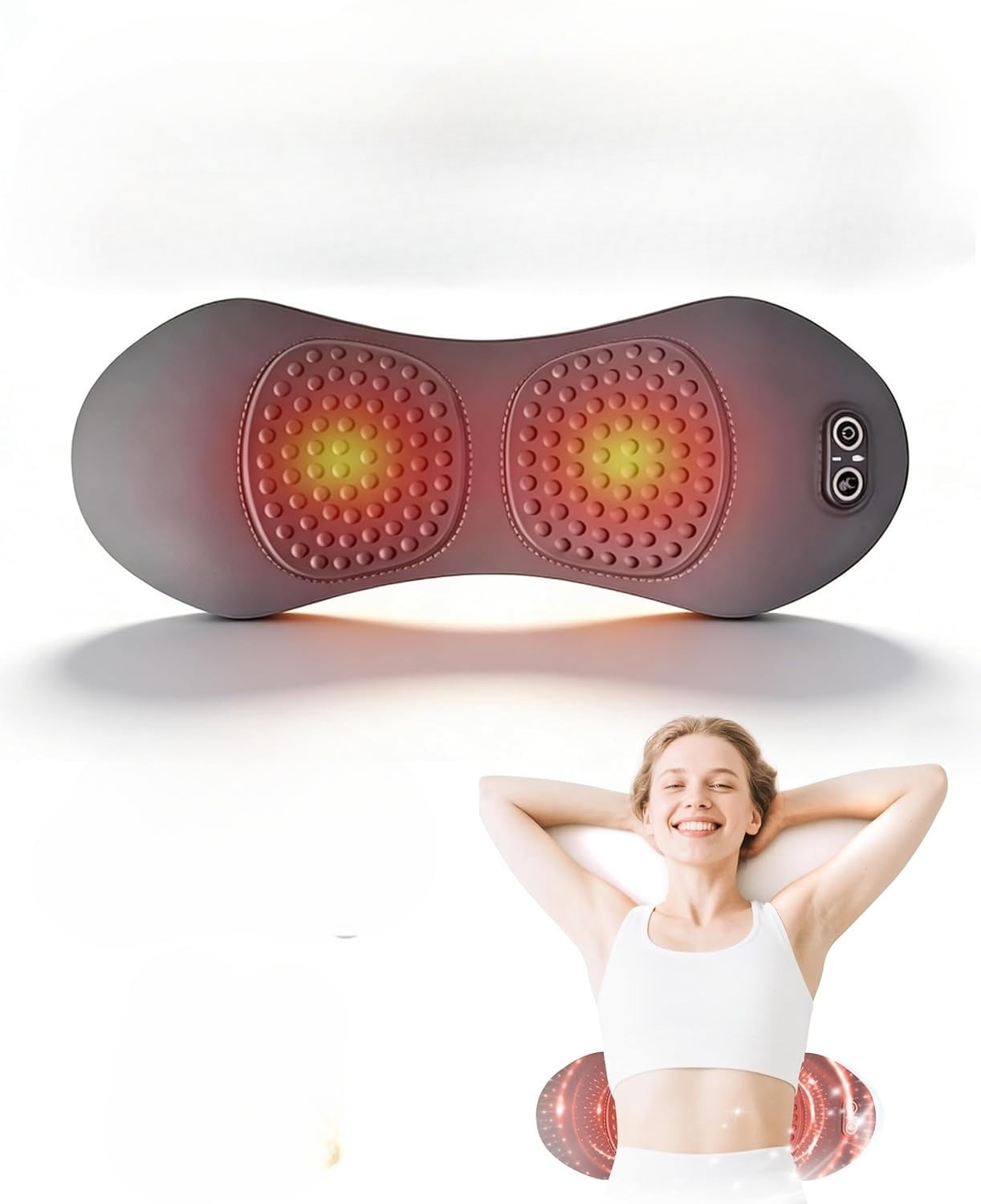 Electric Lumbar Back Massager with Heat & Air Lift for Lower Back Pain ...