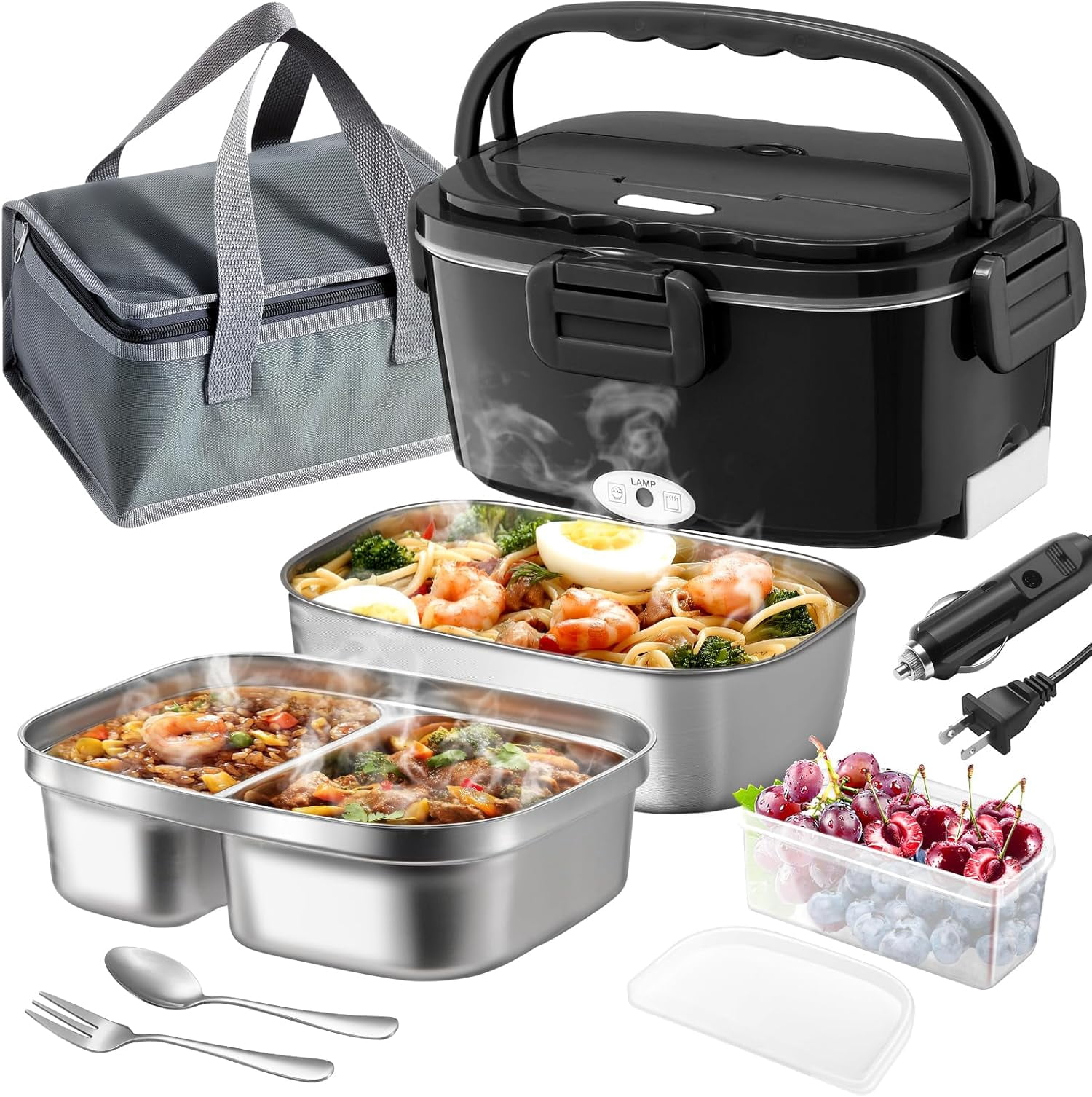 Electric Lunch Box for Adults 100W Heated Lunch Box for Men Women with ...