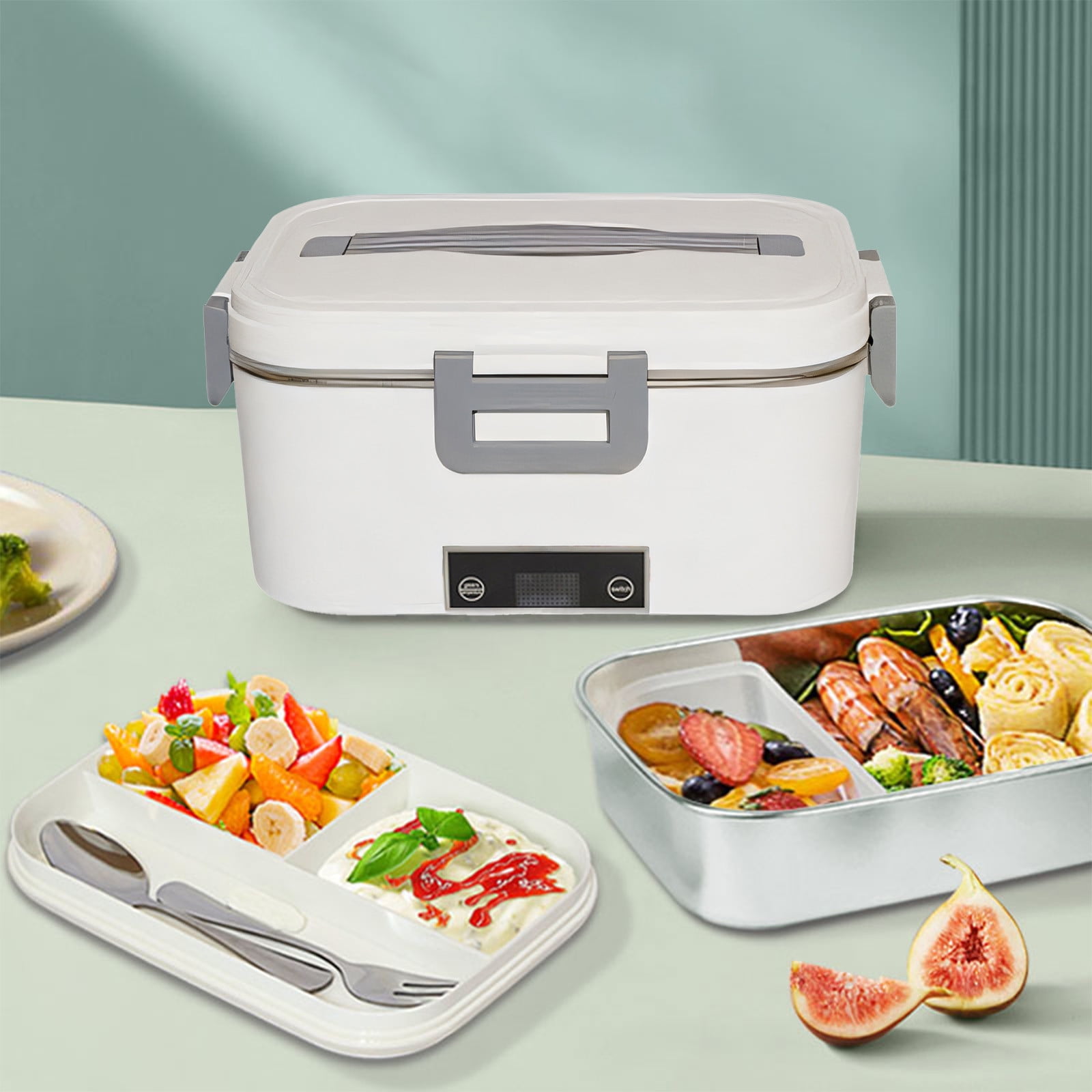 Electric Lunch Box for Adults, 12/24/110/220V Portable Lunch Warmer ...