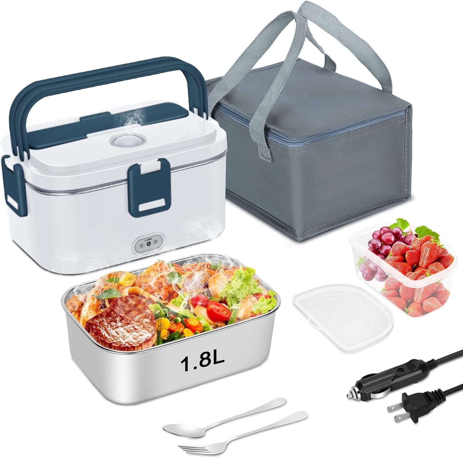 Electric Lunch Box for Adults, 3 in 1 12V/24V/110V Portable Lunch ...