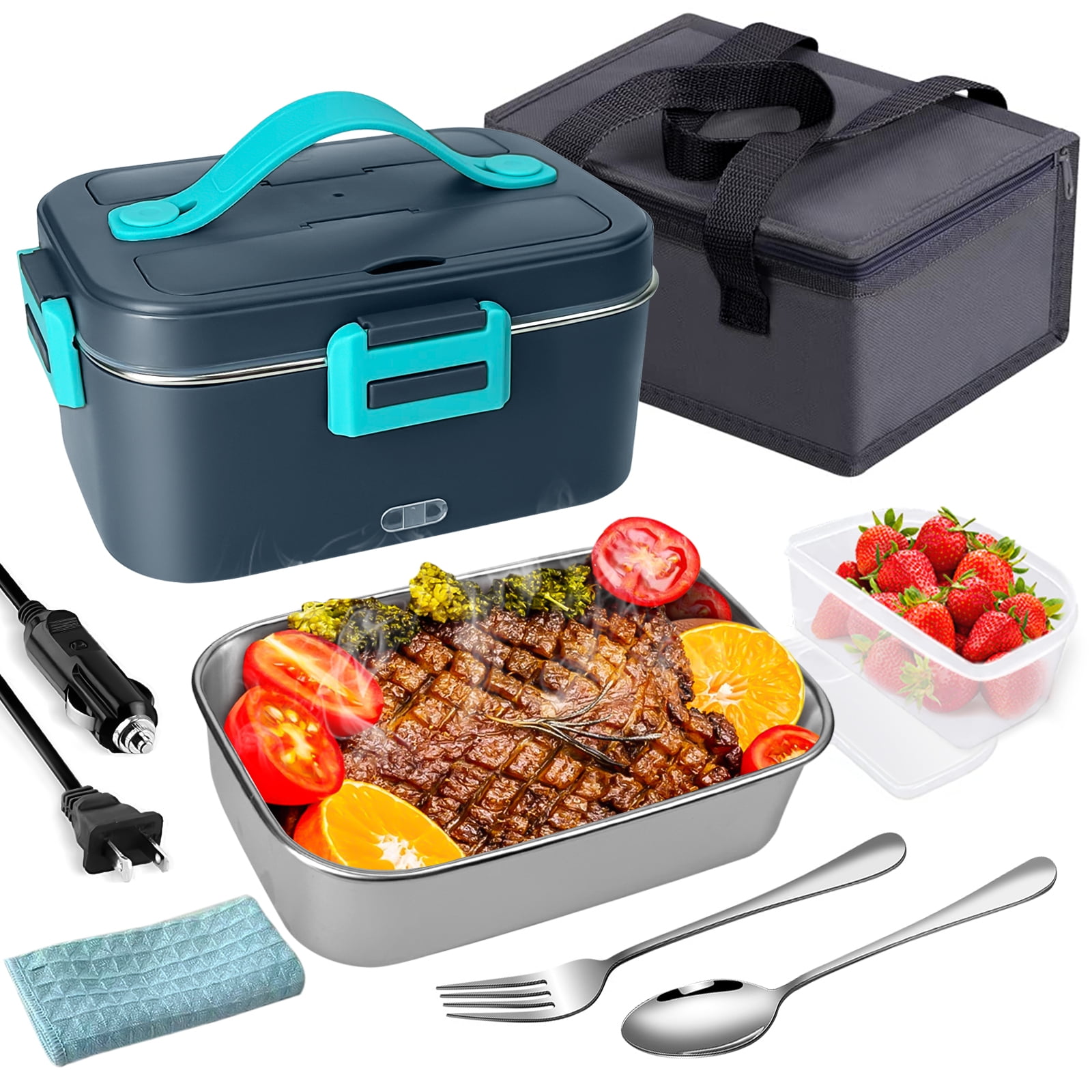 Electric Lunch Box for Adults,DFITO Fast 75W Heated Lunch Box for Adult ...
