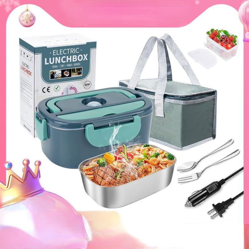 Electric Lunch Box for Adults Heatable Lunchbox 1.5L 3 in 1 Lunch Box ...