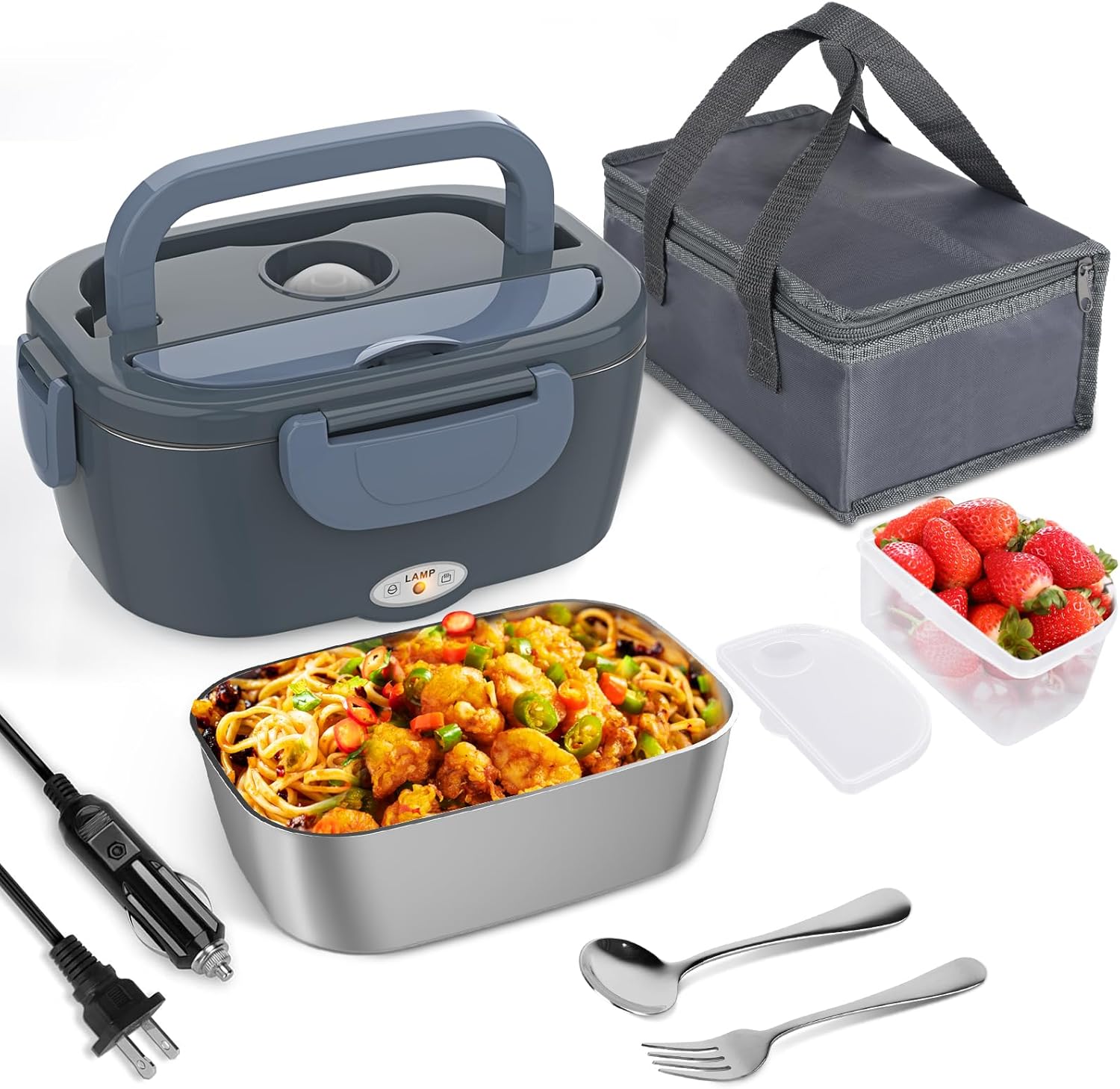 Electric Lunch Box for Adults, Portable Heated Lunch Box Food Warmer ...