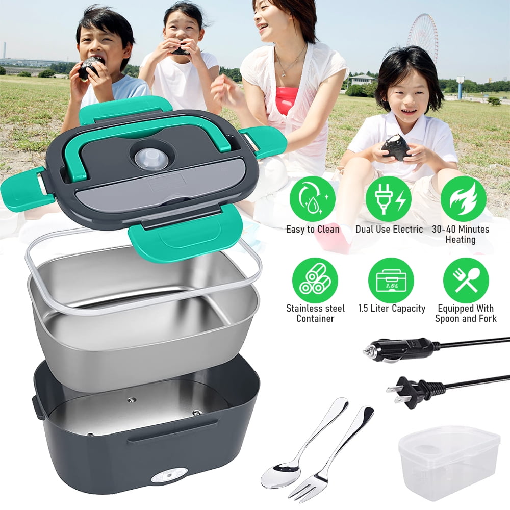 1.5L Electric Lunch Box for Car and Home, 12/110V 40W Portable Heated ...
