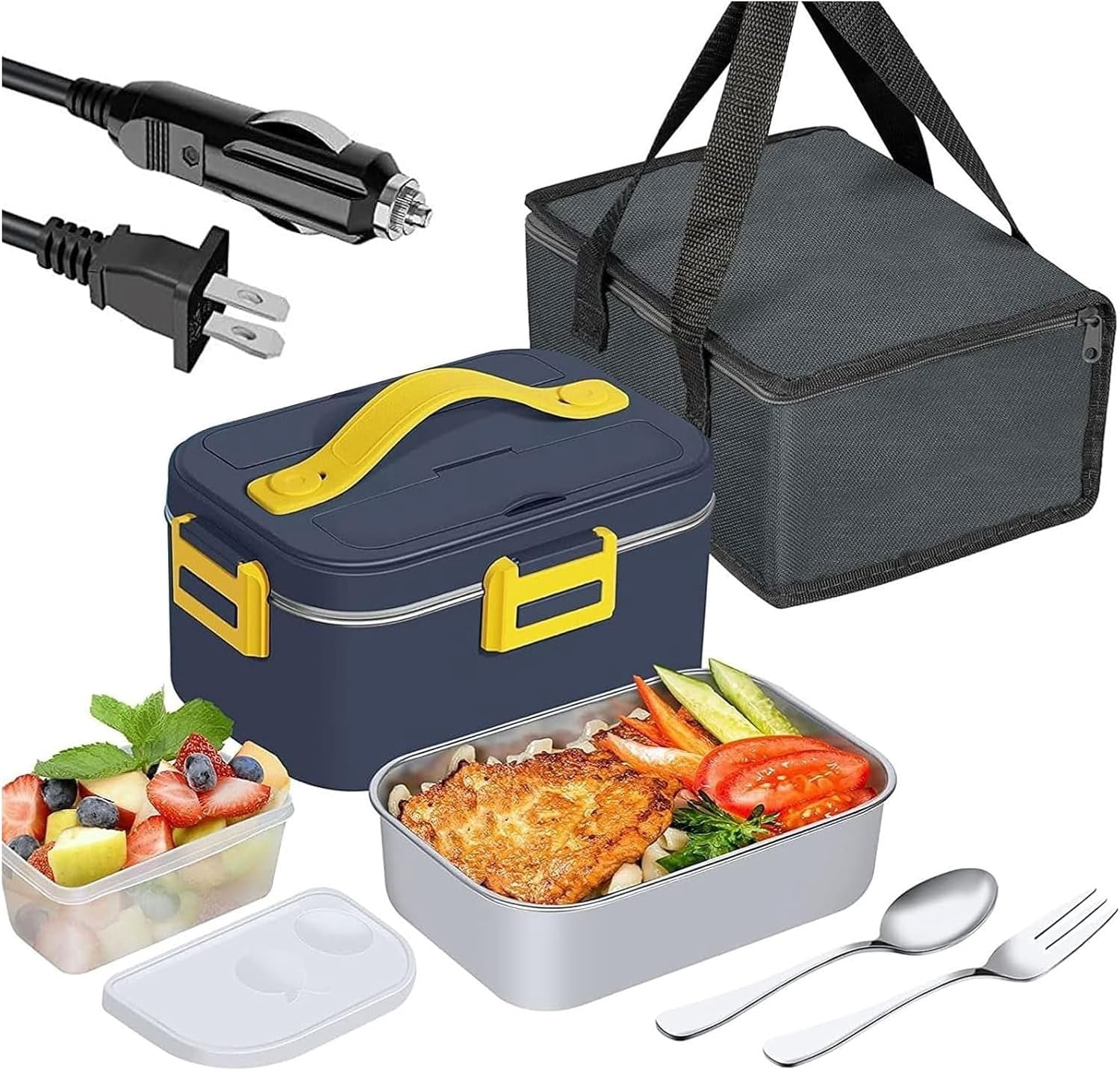 Electric Lunch Box Food Heater, 1.8L Portable Heated Lunch Box for ...