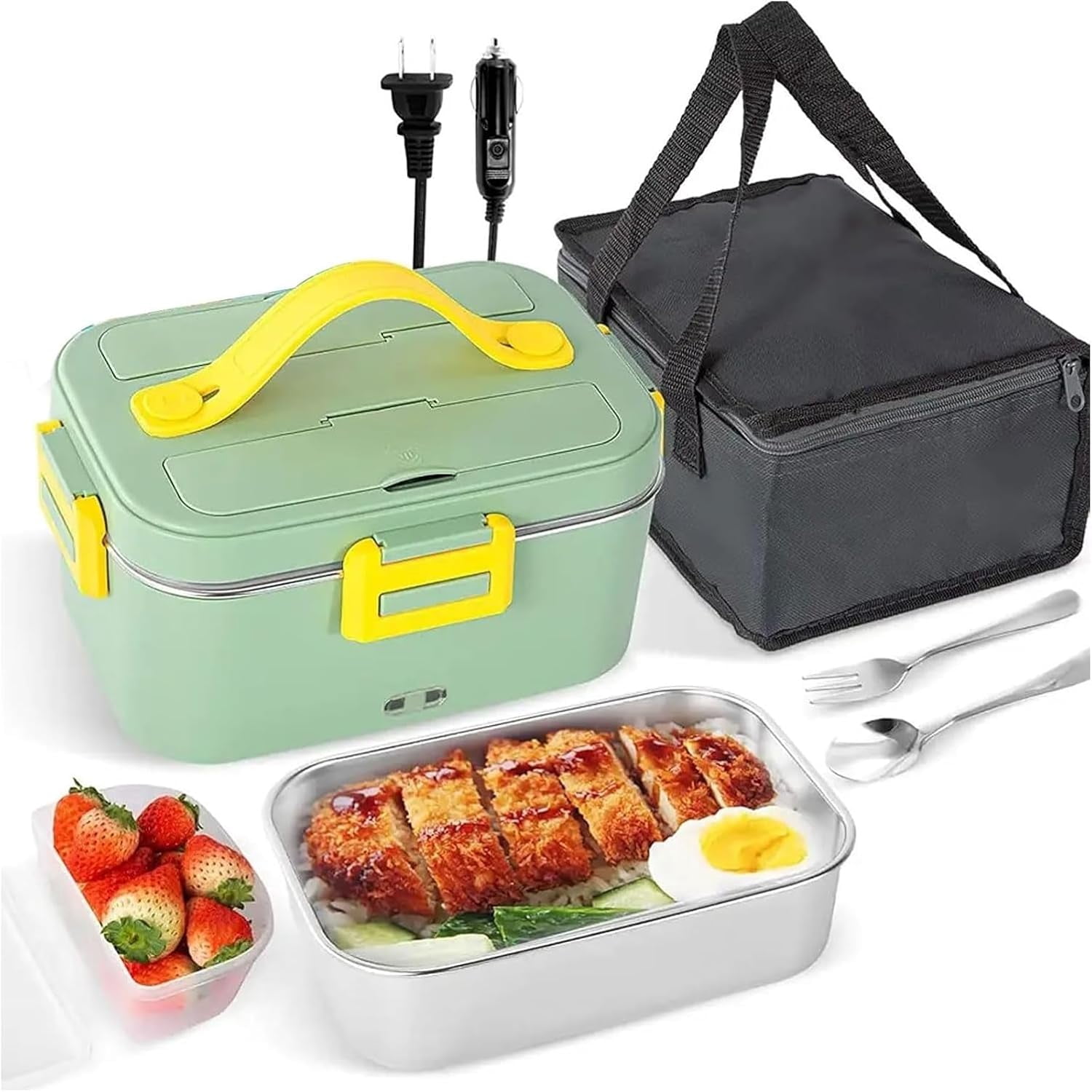 Electric Lunch Box Food Heater, 1.8L Portable Heated Lunch Box for ...