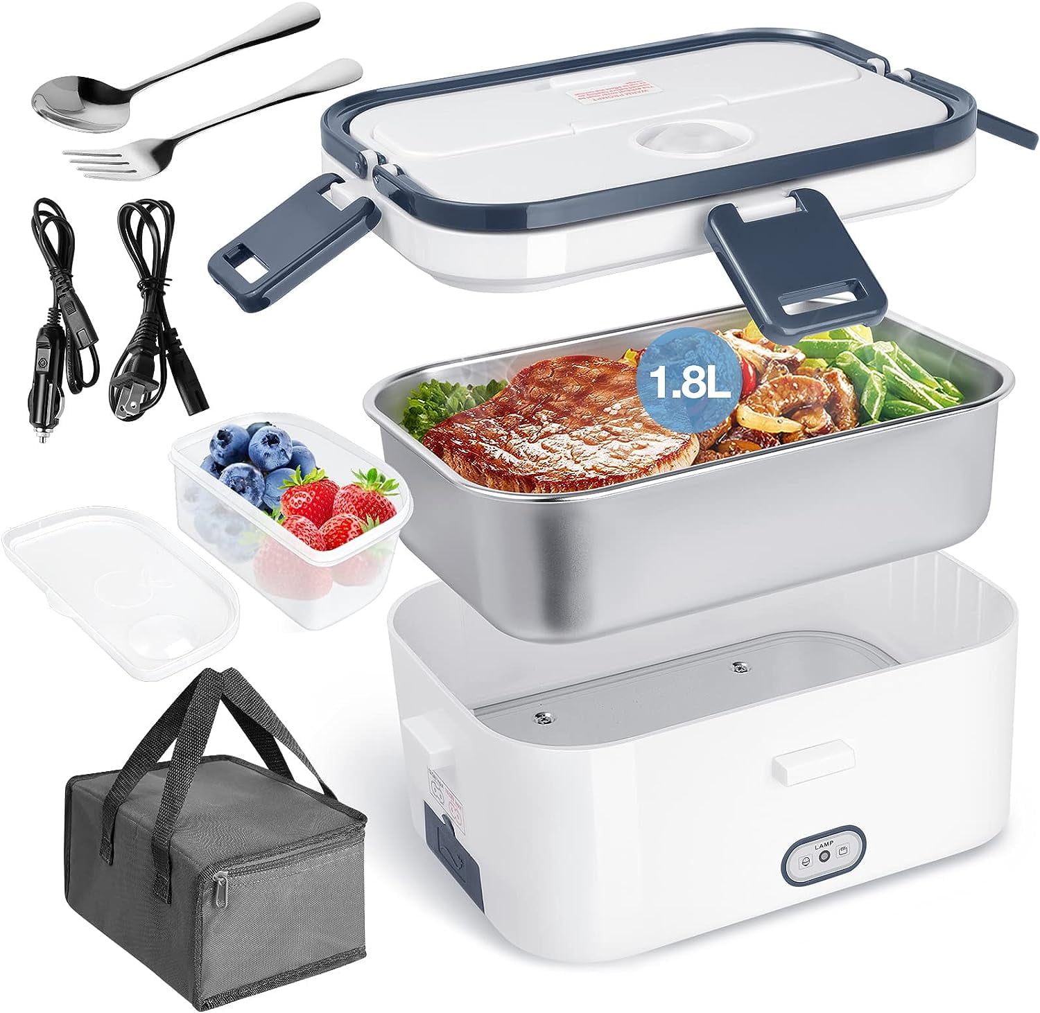 Electric Lunch Box Food Heater,3 in 1 heated lunch boxes for adults, 1 ...