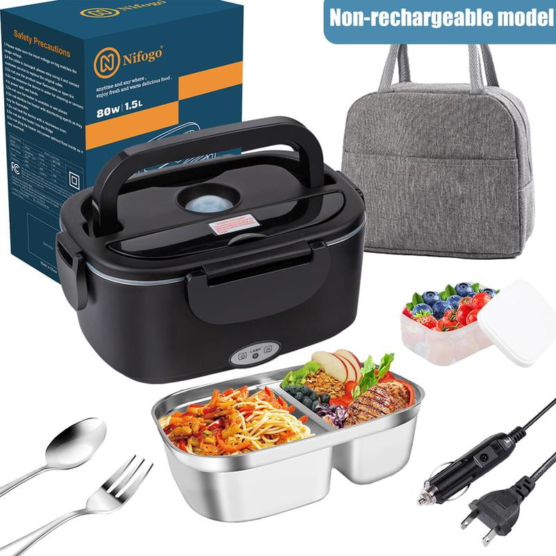 Electric Lunch Box Food Heater 80W Portable Heating Lunch Box Adult ...
