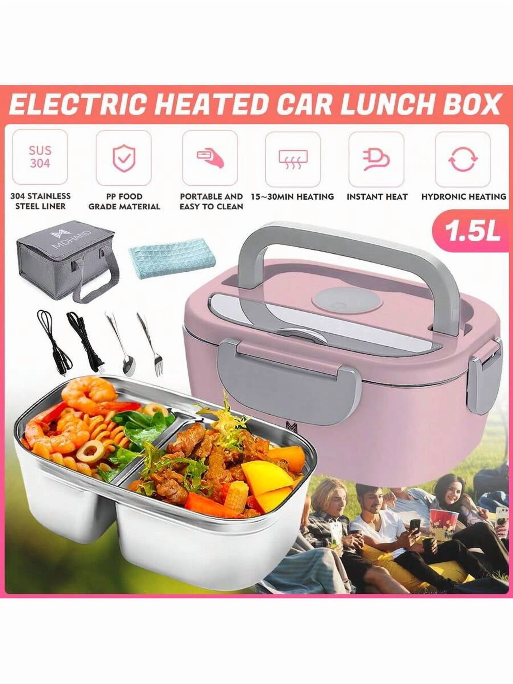 Electric Lunch Box, Food Heater For Adults, 12/24/110V Portable Lunch ...