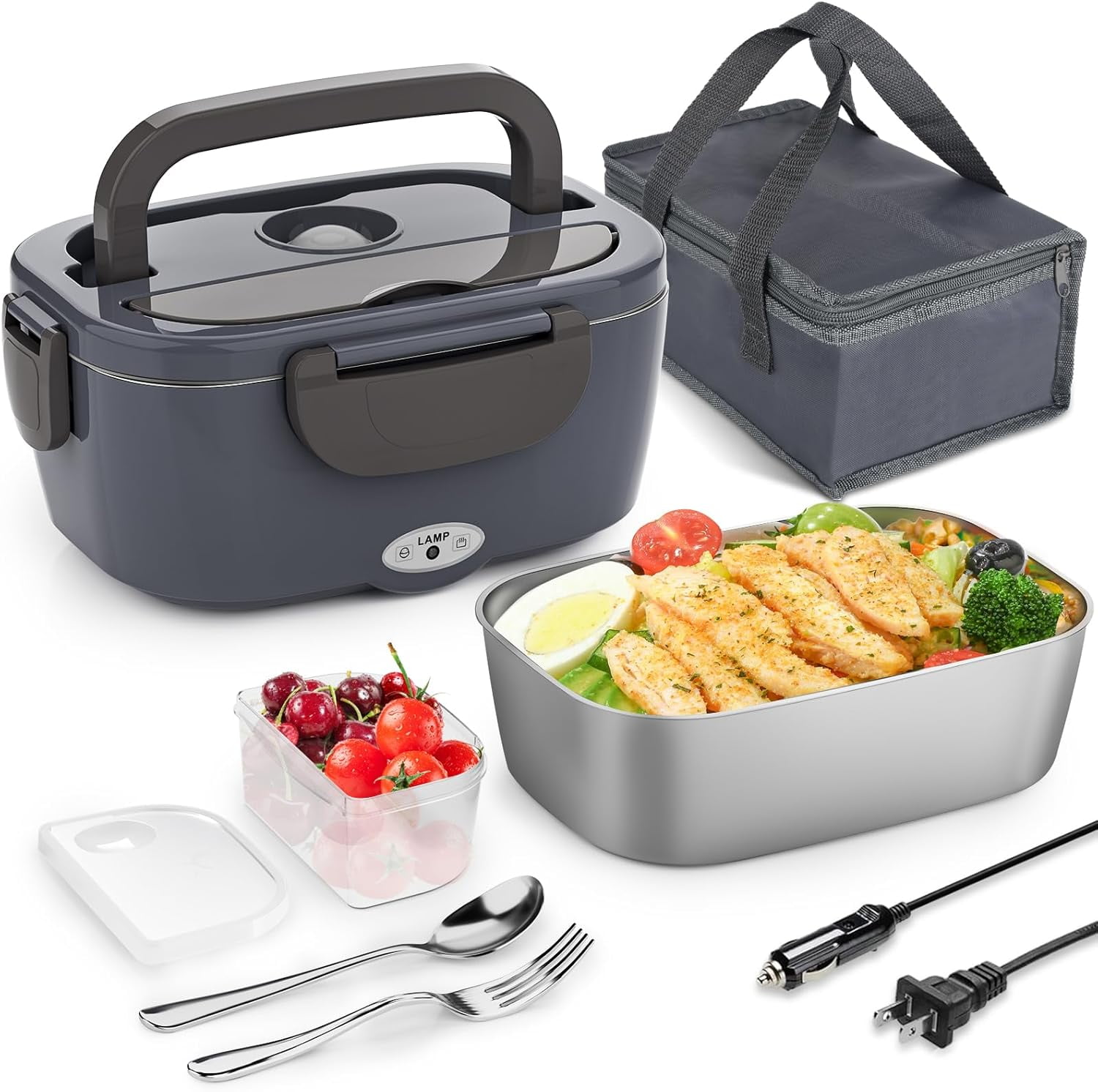 Electric Lunch Box Food Heater for Adults 80W Portable Food Warmer for ...