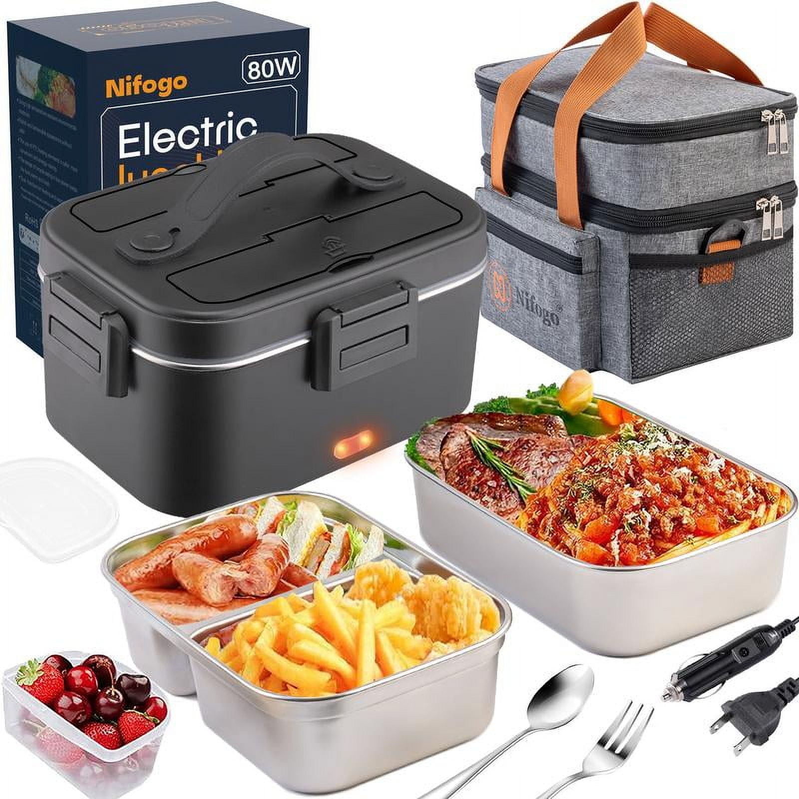 Electric Lunch Box Food Heater for Adults, Heated Lunch Box 12V/24V ...