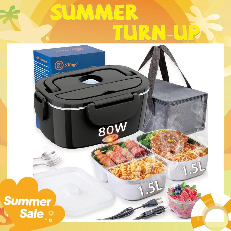 Electric Lunch Box Food Heater for Adults, Heated Lunch Box 12V/24V ...