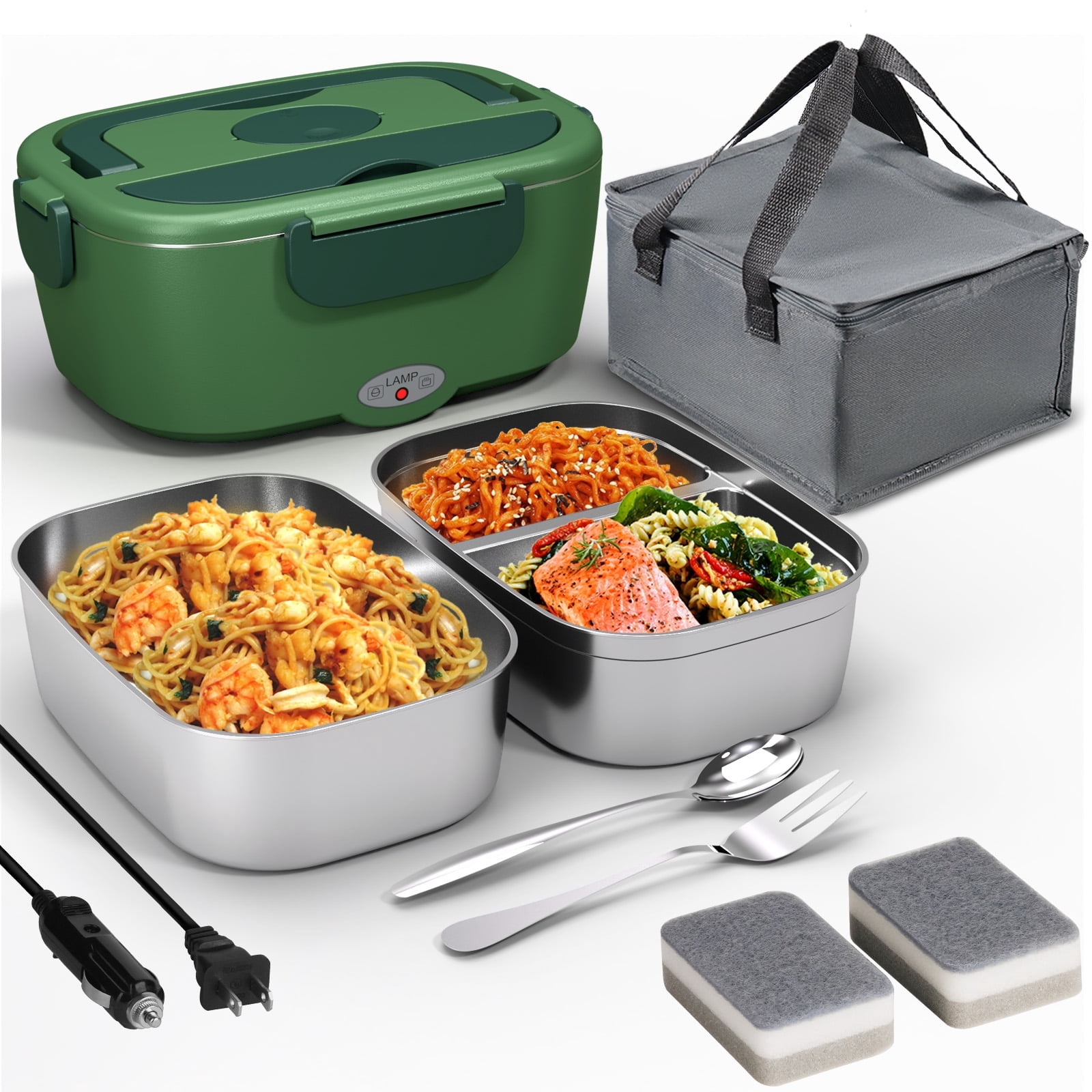 Electric Lunch Box Food Heater for Work, 80 W Food Warmer for Car Truck ...