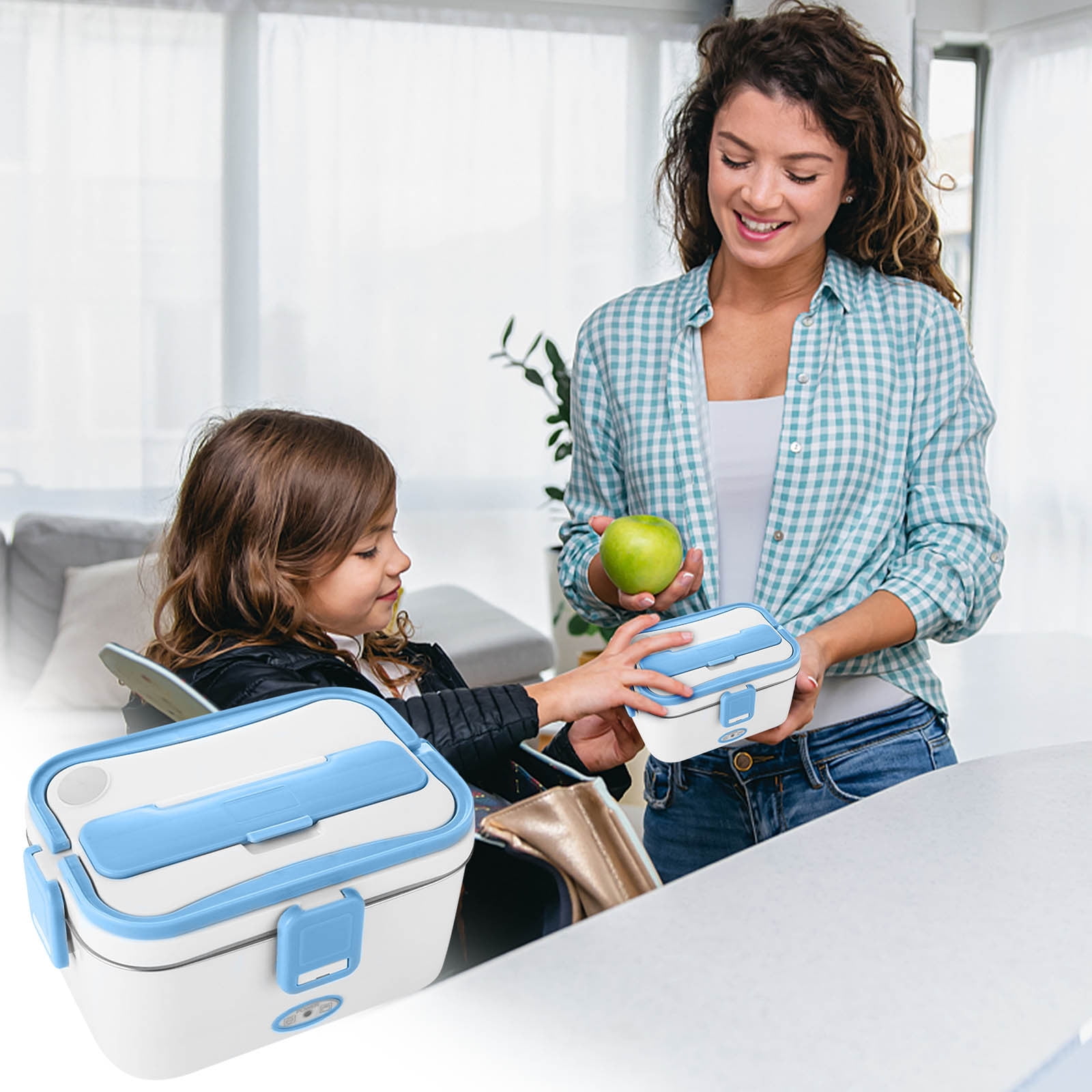 Electric Lunch Box Food Warmer: 100W Heated Lunch Box for Adults, 1.8L ...
