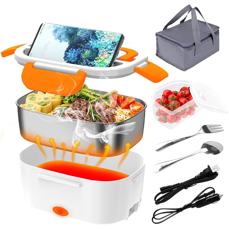 Electric Lunch Box, Food Warmer Heater 12V 24V 110V, 80W Faster Heated ...