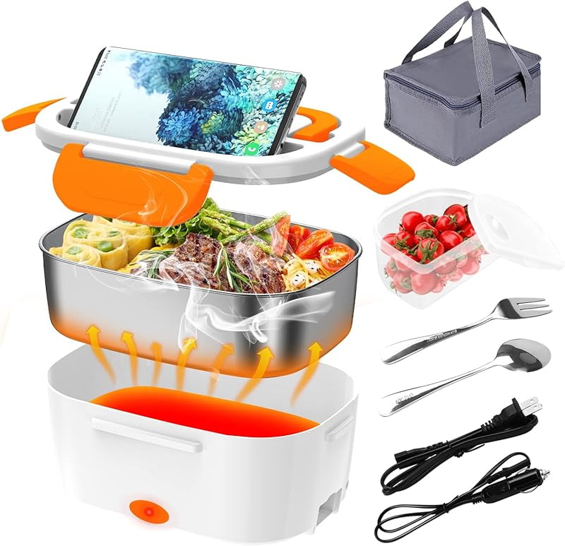 Electric Lunch Box, Food Warmer Heater 12V 24V 110V,Faster Heated Lunch ...