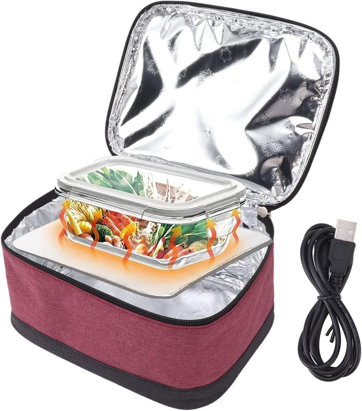 Electric Lunch Box Food Warmer Portable Food Heater Heated Lunch Box ...