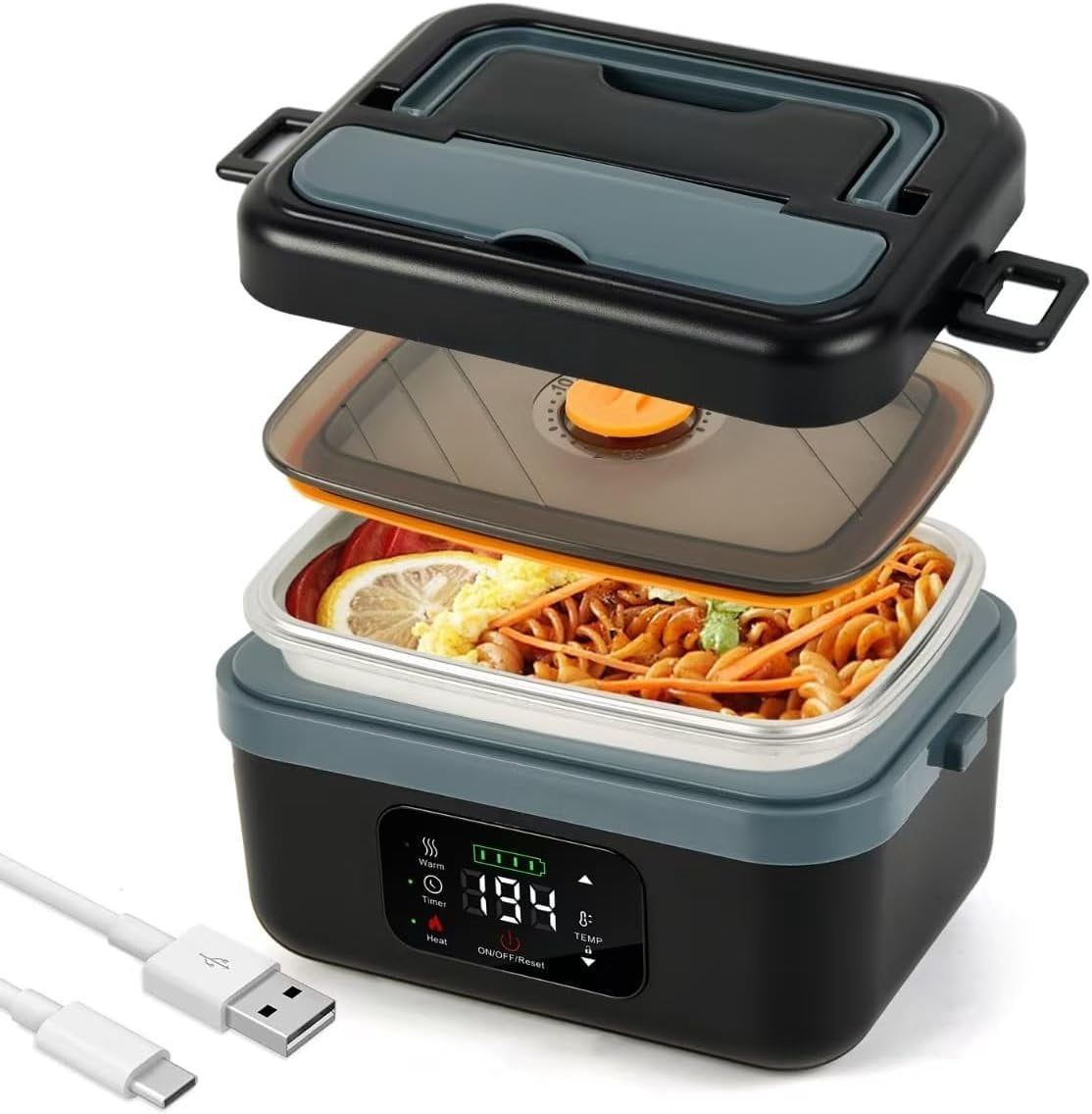 Electric Lunch Box For Adults(Men & Women),Heated Lunch Box With USB ...