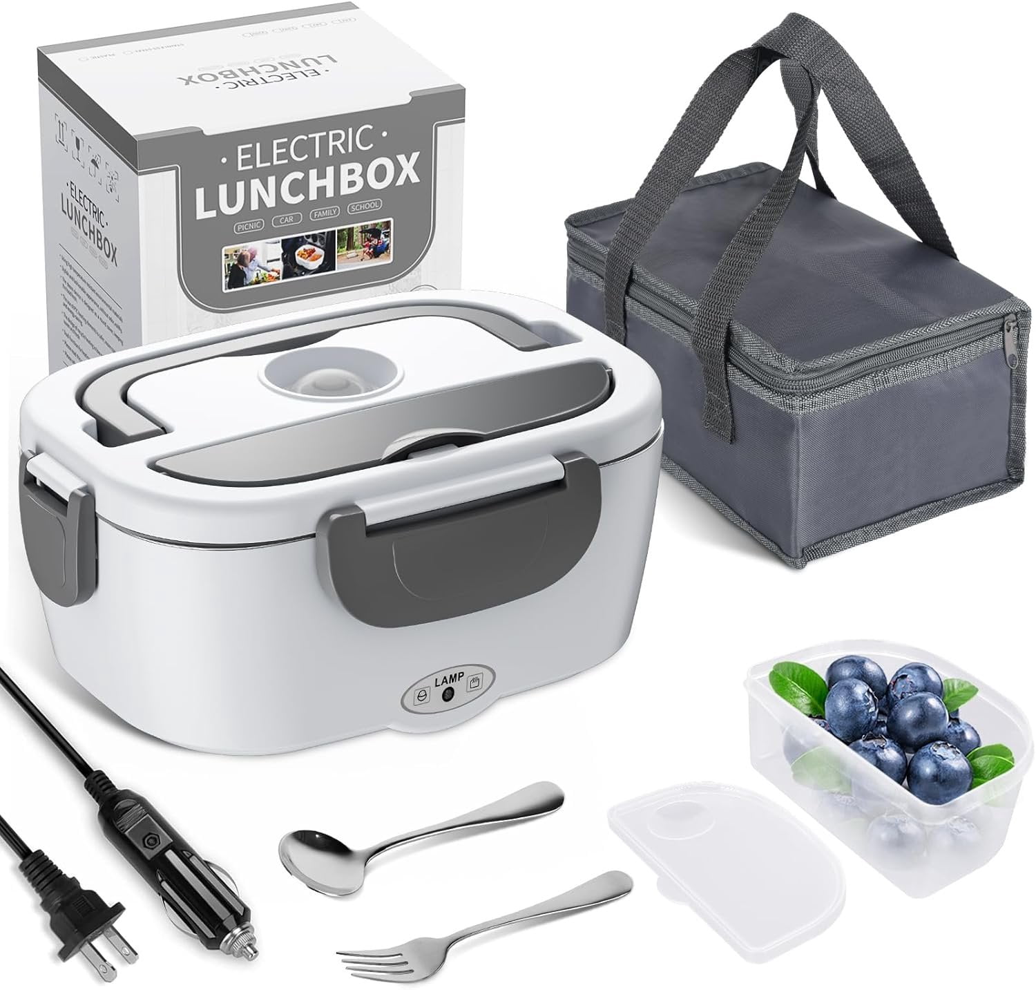 Electric Lunch Box Heater, 3 in 1 Ultra Quick Heated Lunch Boxes for ...