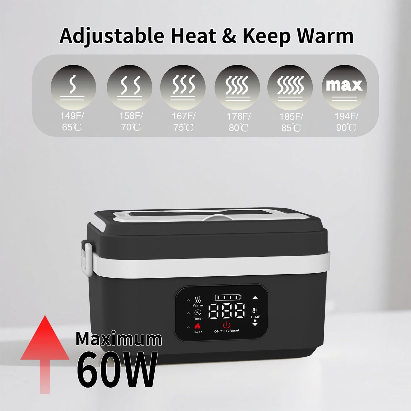 Electric Lunch Box for Office & Car, 16000mAh Rechargeable Cordless ...